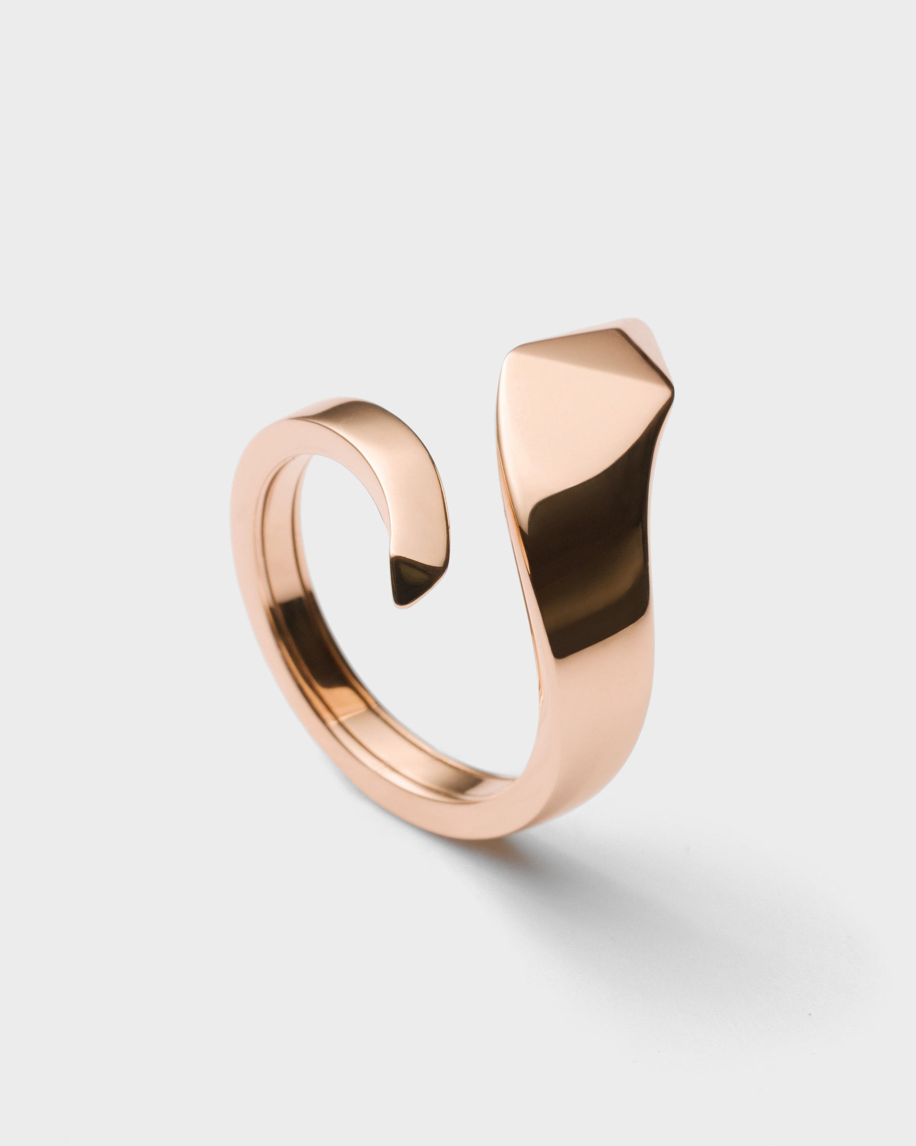 Rose Gold Eternal Gold Snake Mini Ring In Rose Gold | PRADA