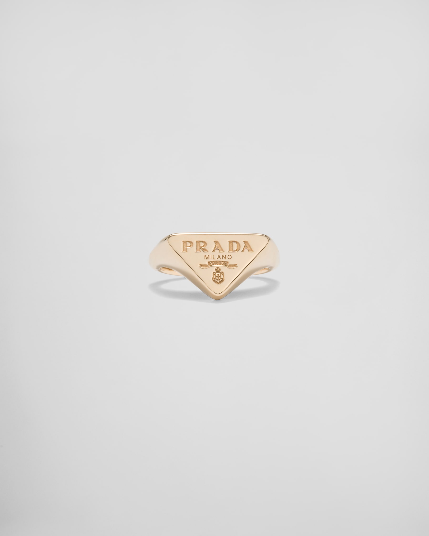 Gold Eternal Gold Signet Ring In Yellow Gold | PRADA