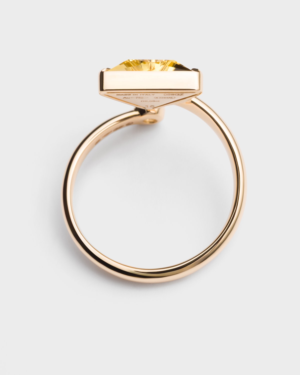 Yellow Gold/white/green Quartz Eternal Gold Contrarié Ring In Yellow ...