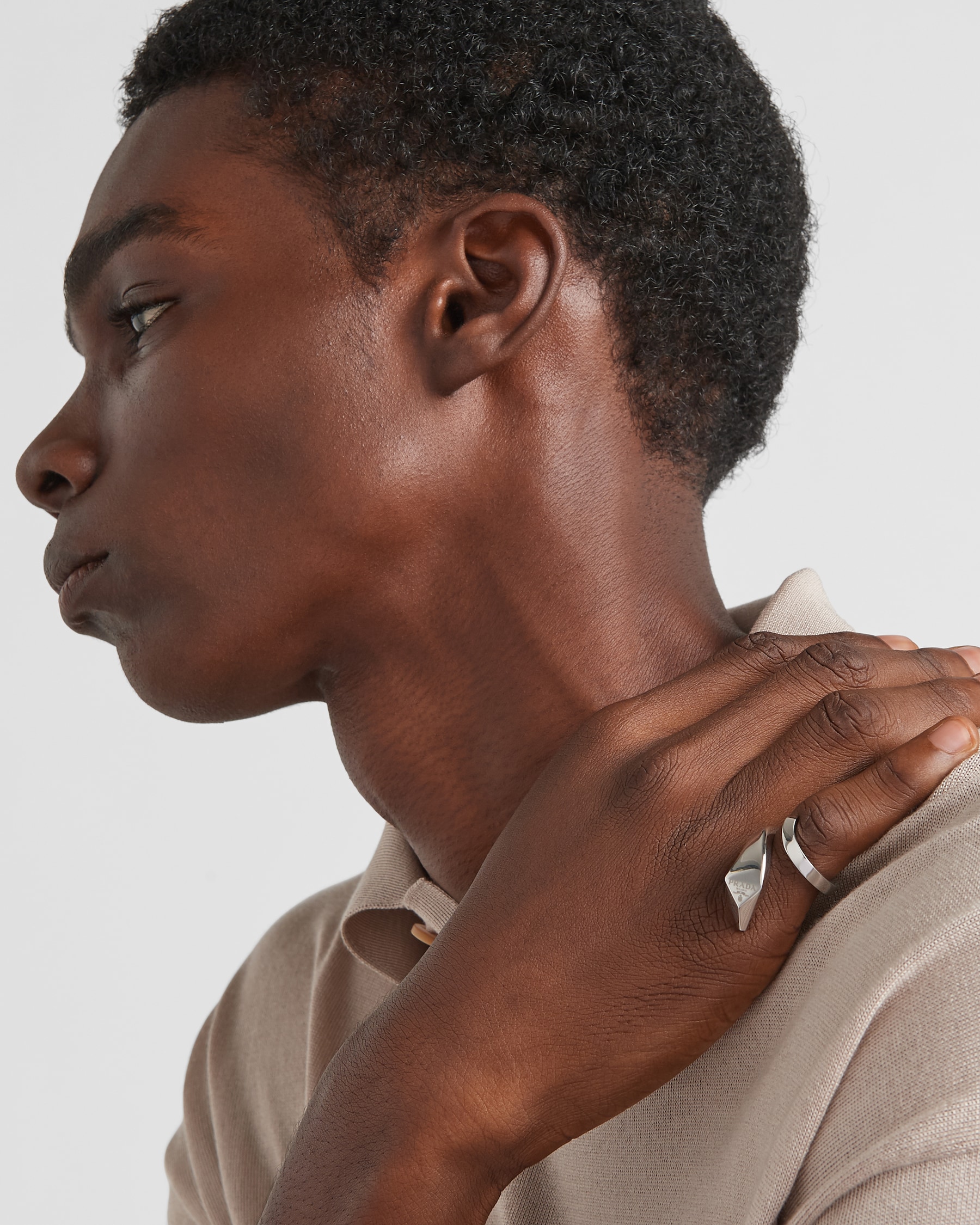 White Gold Eternal Gold Toi Et Moi Snake Ring In White Gold | PRADA