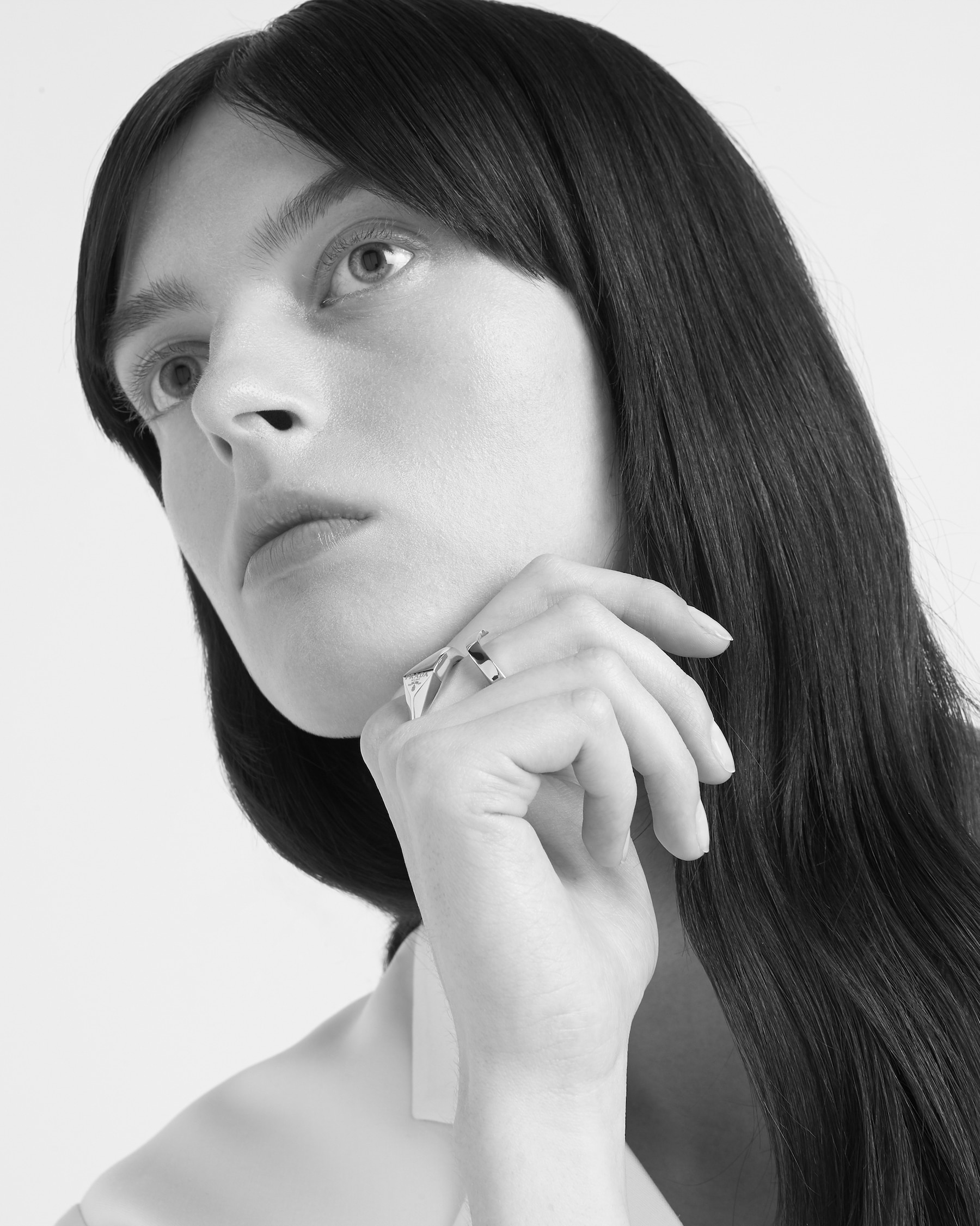 White Gold Eternal Gold Toi Et Moi Snake Ring In White Gold | PRADA