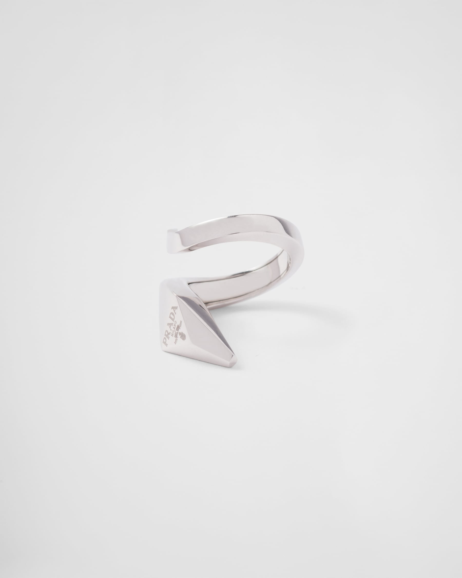White Gold Eternal Gold Toi Et Moi Snake Ring In White Gold | PRADA