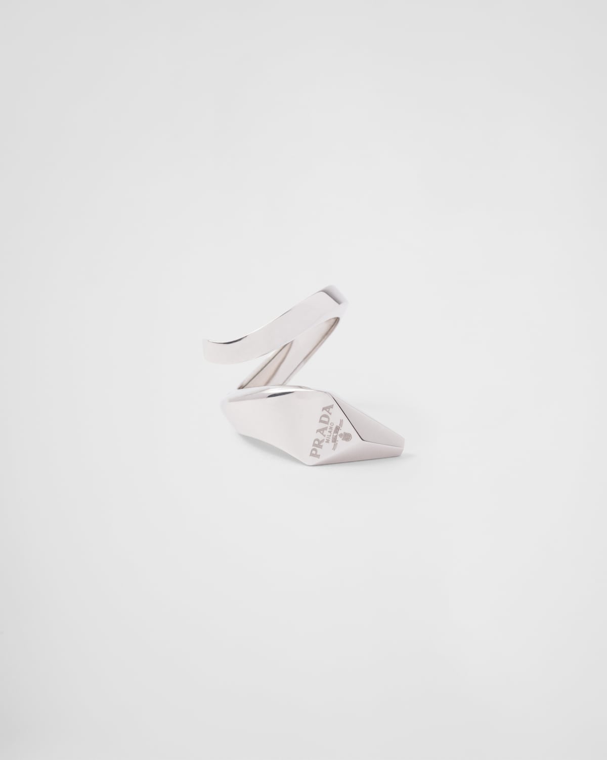 White Gold Eternal Gold Toi Et Moi Snake Ring In White Gold | PRADA