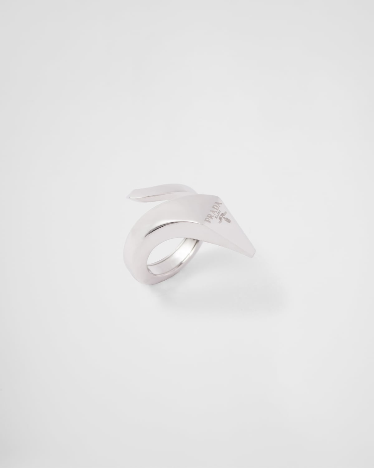 White Gold Eternal Gold Toi Et Moi Snake Ring In White Gold | PRADA