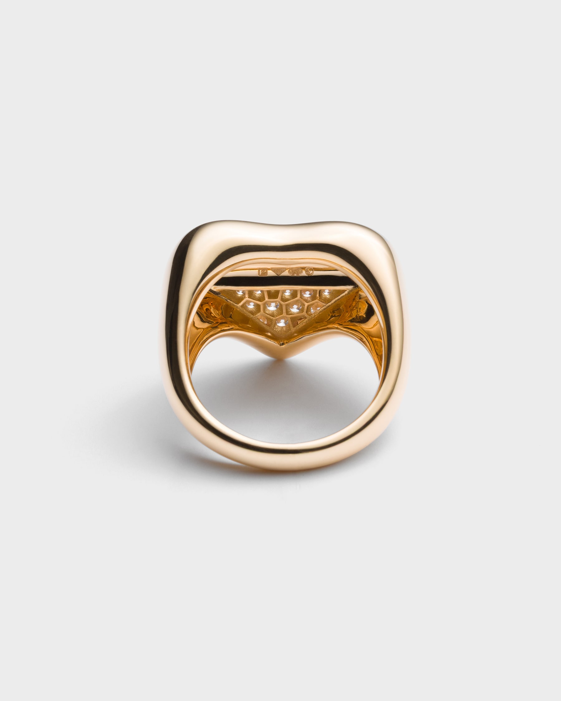 Gold/white Eternal Gold Ring - Yellow Gold And Diamonds | PRADA