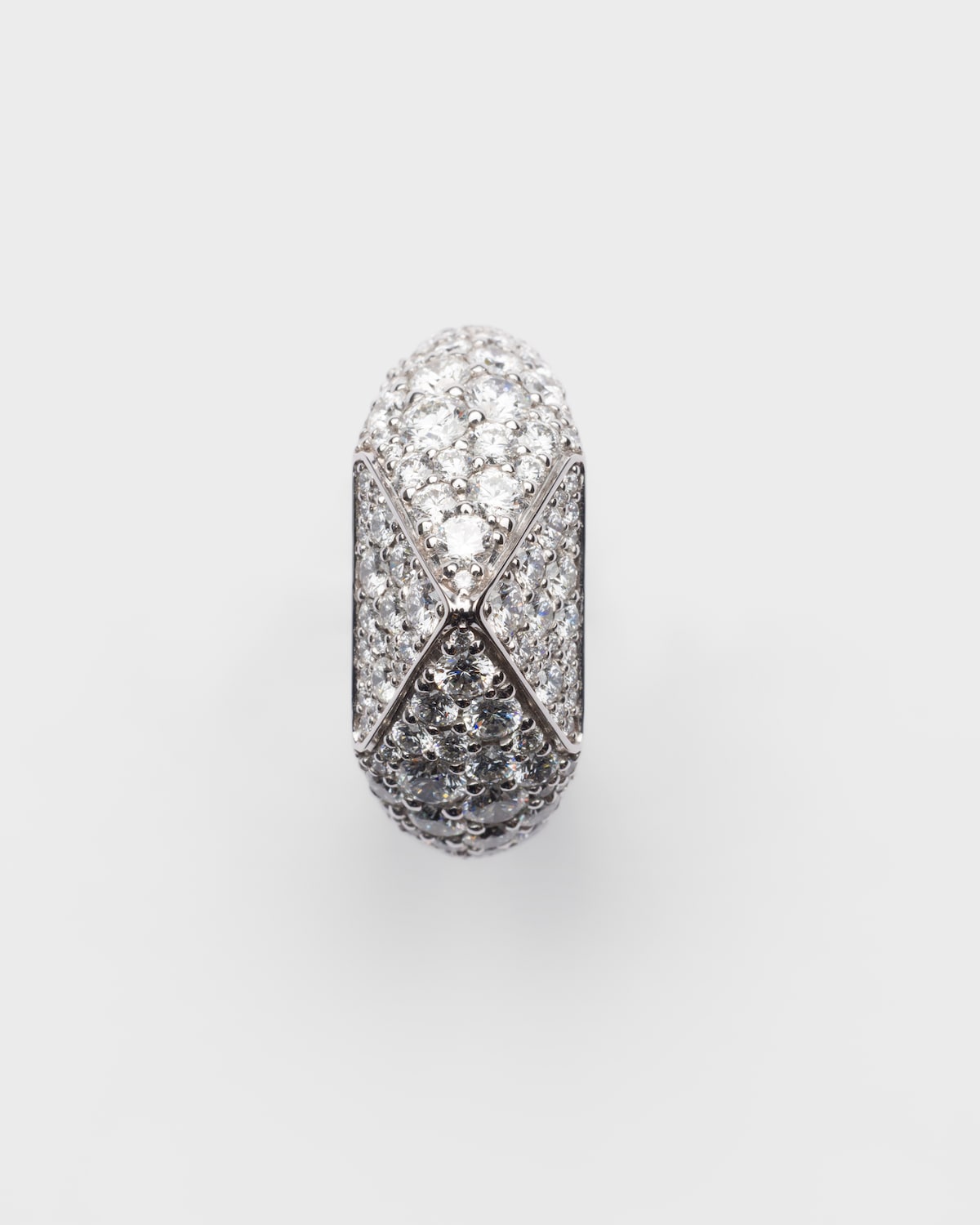 White Gold/ White Eternal Gold Ring In White Gold And Diamonds | PRADA