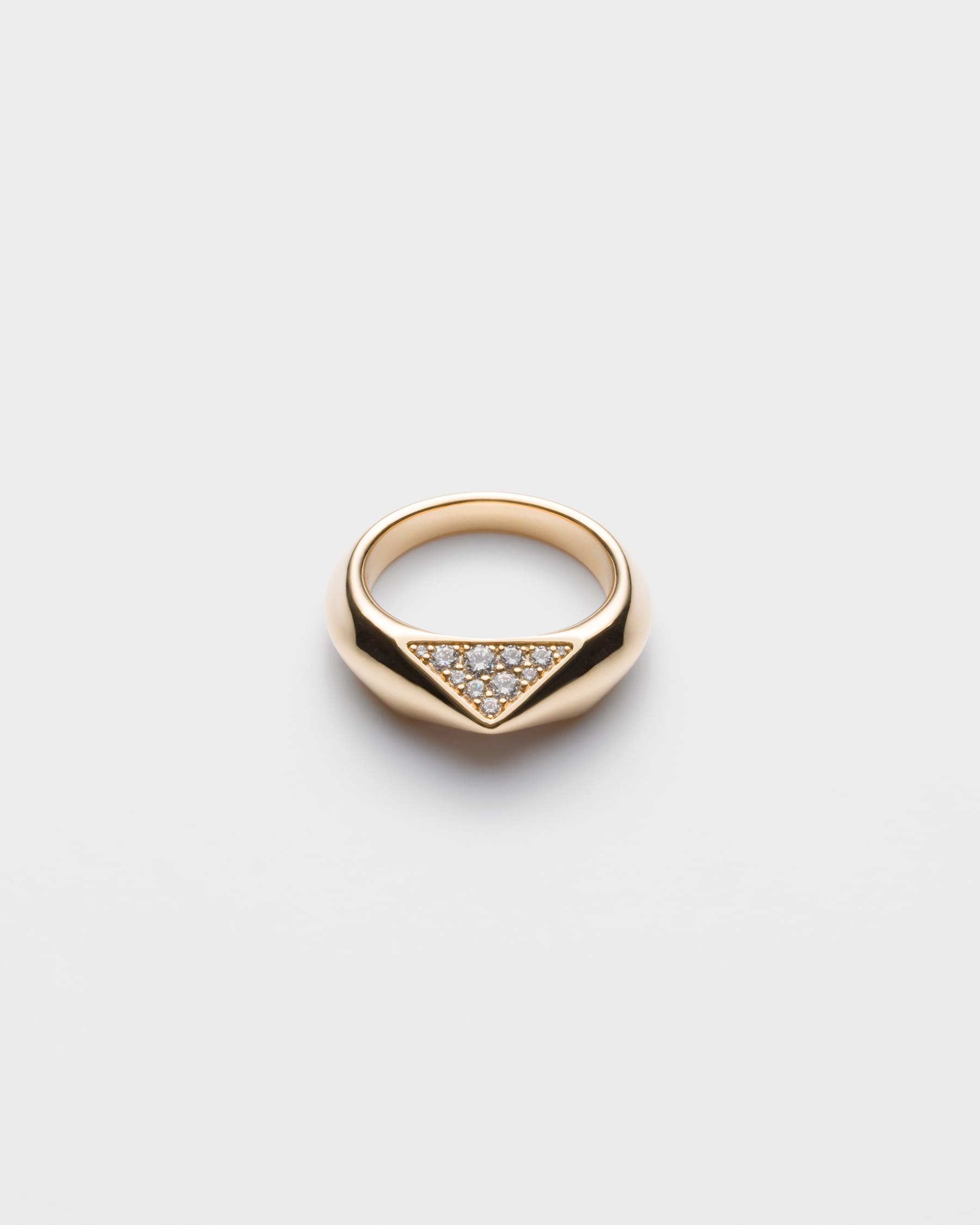 Gold/white Eternal Gold Ring In Yellow Gold And Diamonds | PRADA