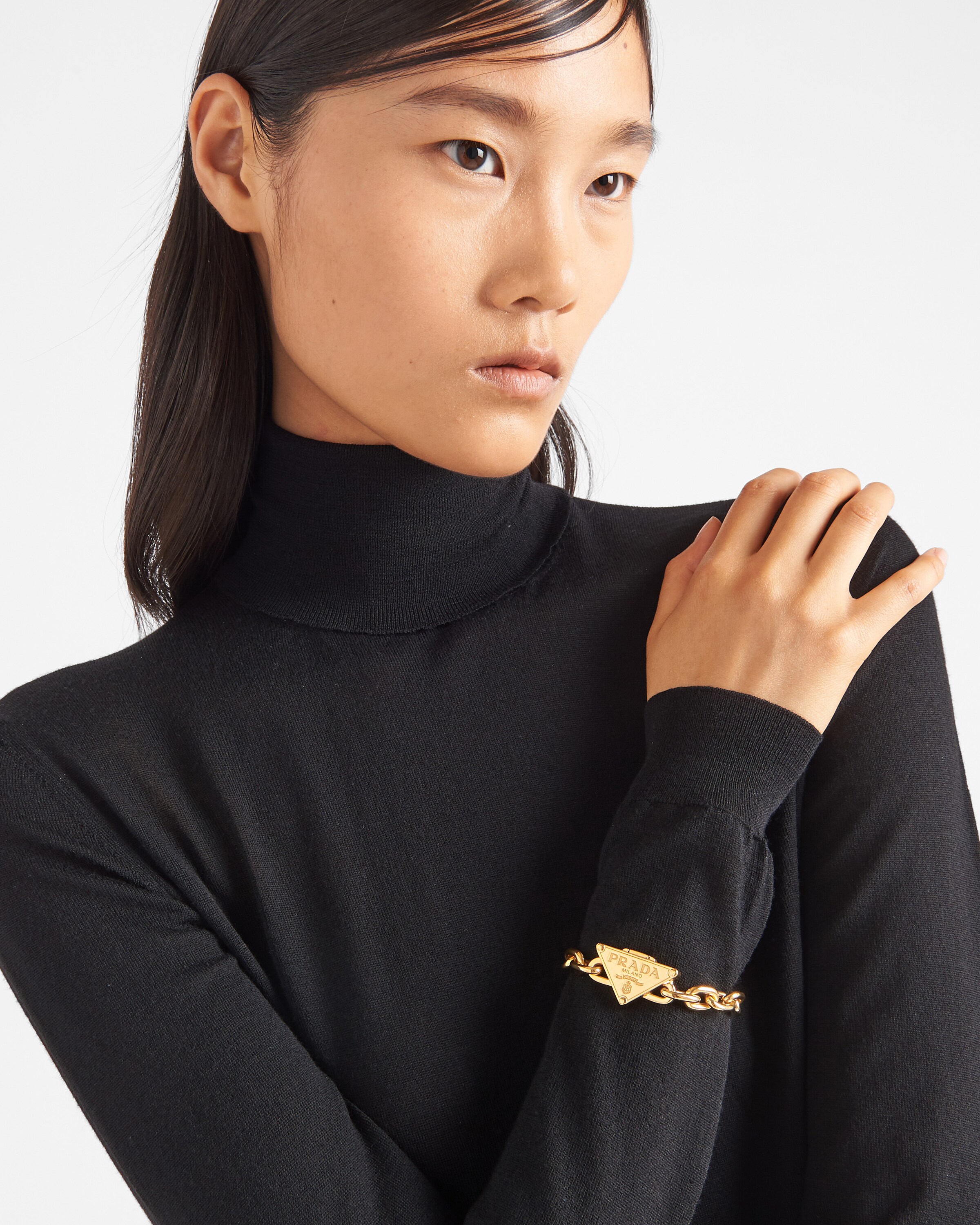 Gold Logo Jewels chain bracelet | Prada