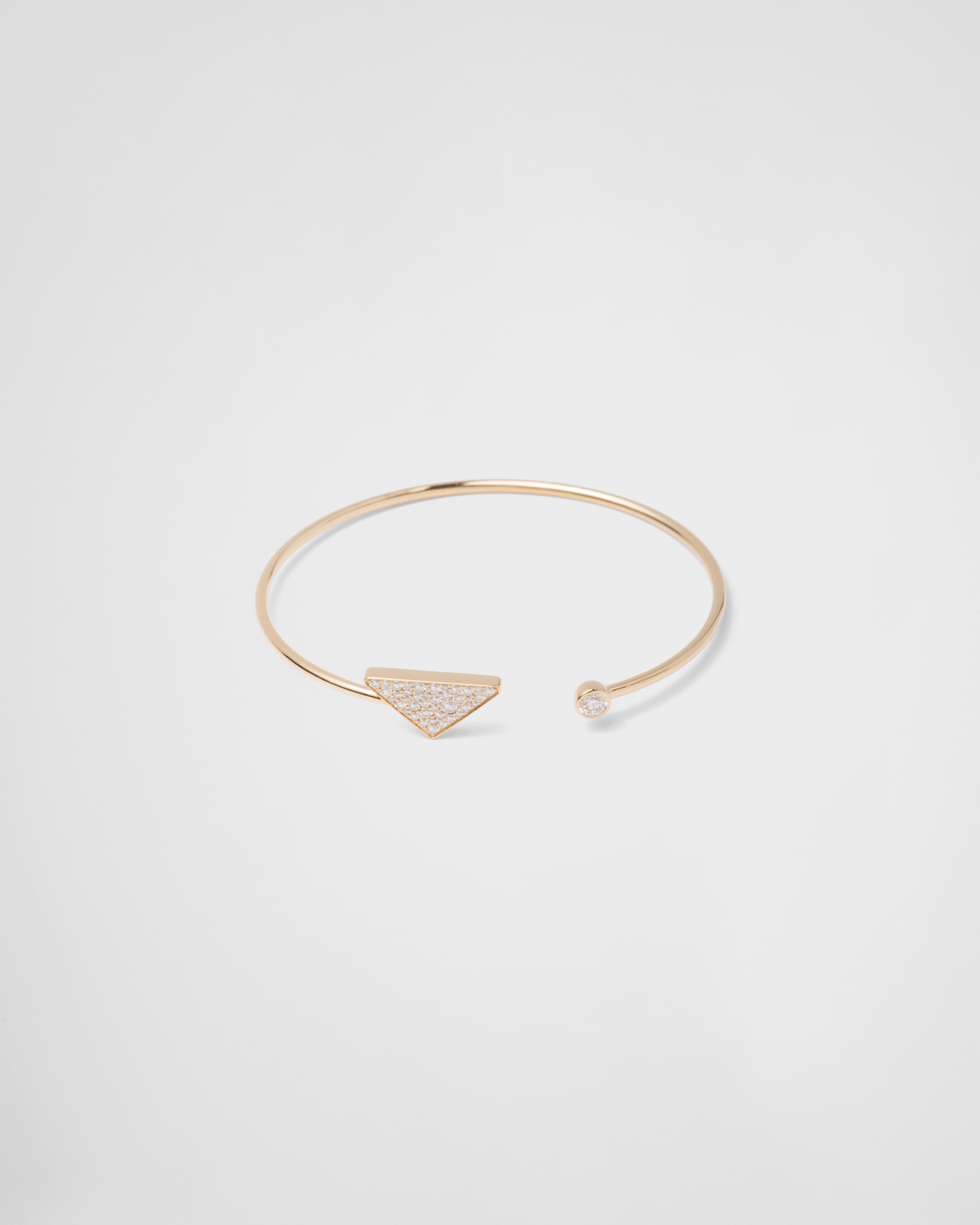 Gold/white Eternal Gold Bangle Bracelet In Yellow Gold With Diamonds ...