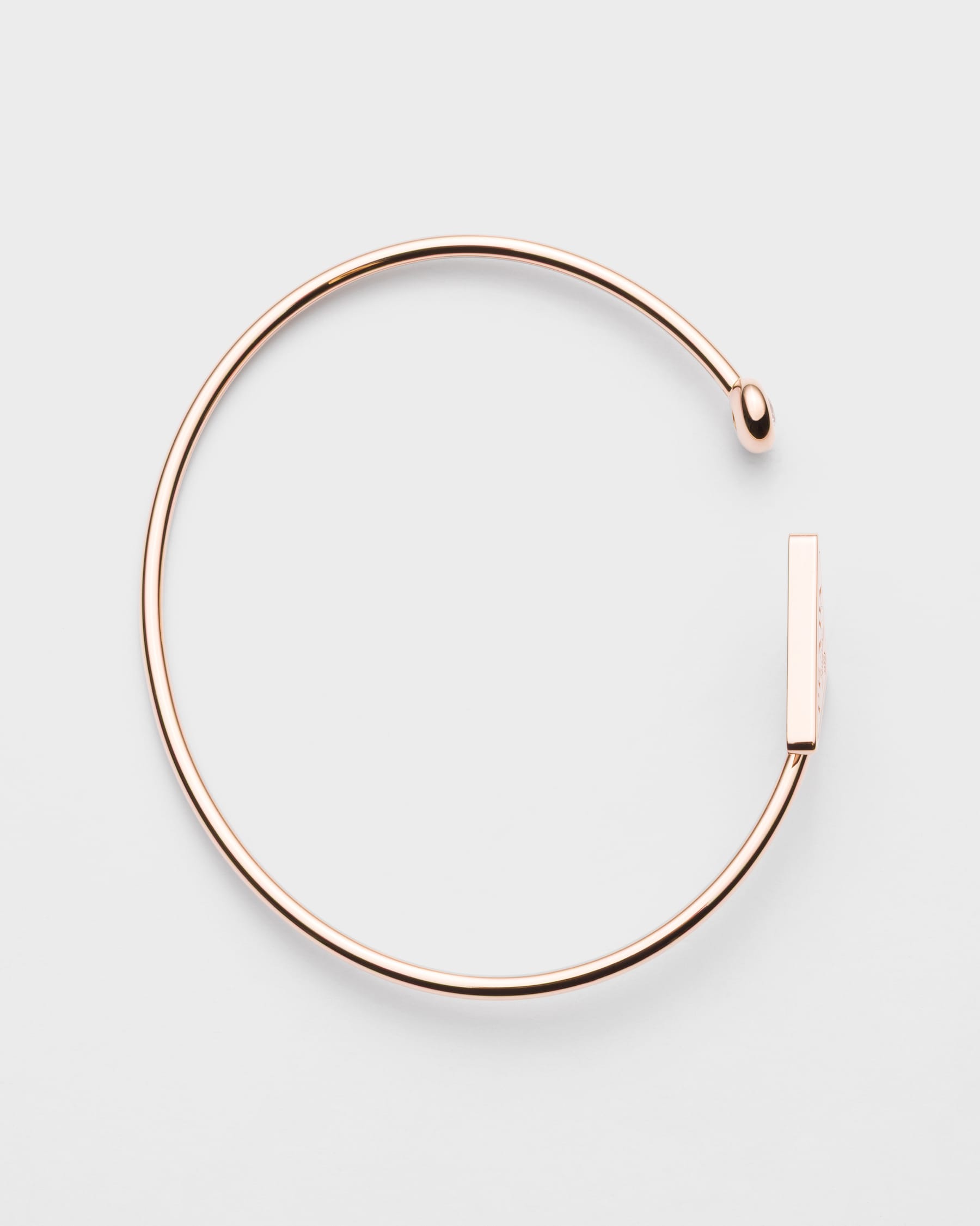 Rose Gold/white Eternal Gold Bangle Bracelet In Pink Gold With Diamond ...