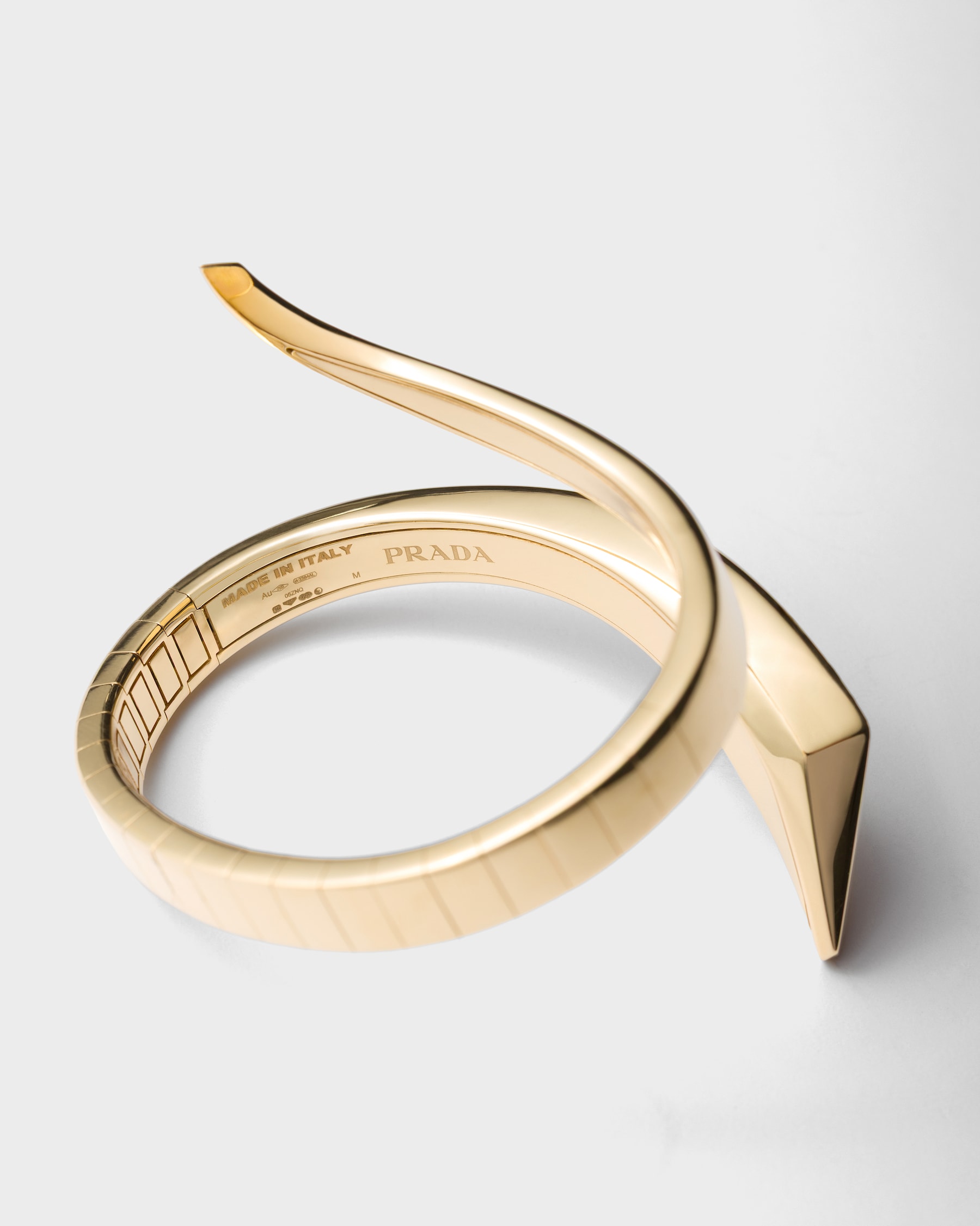 Gold Eternal Gold Snake Bracelet In Yellow Gold | PRADA