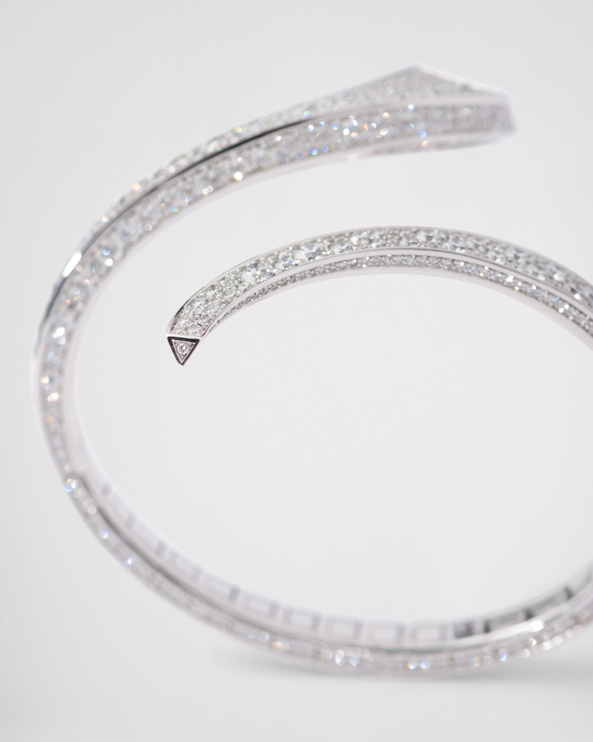 White Gold/ White Eternal Gold Snake Bracelet In White Gold And ...