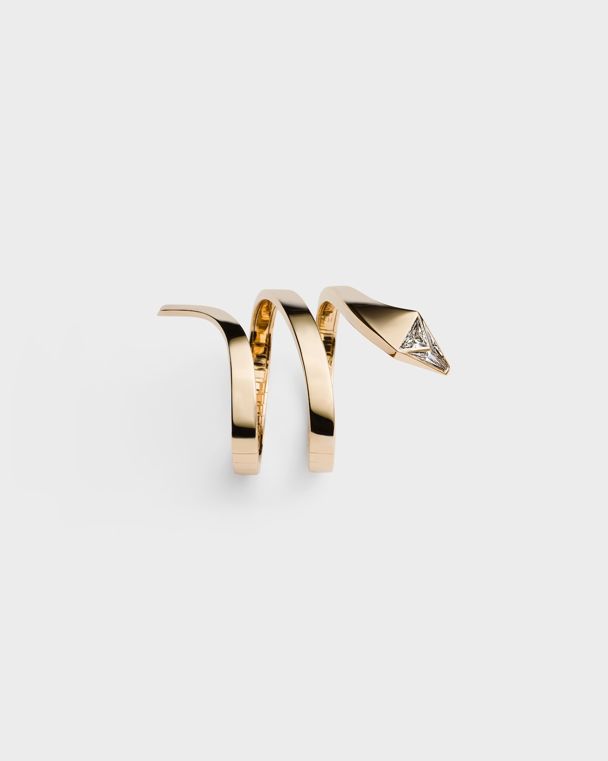 Gold/white Eternal Gold Snake Bracelet In Yellow Gold And Laboratory ...