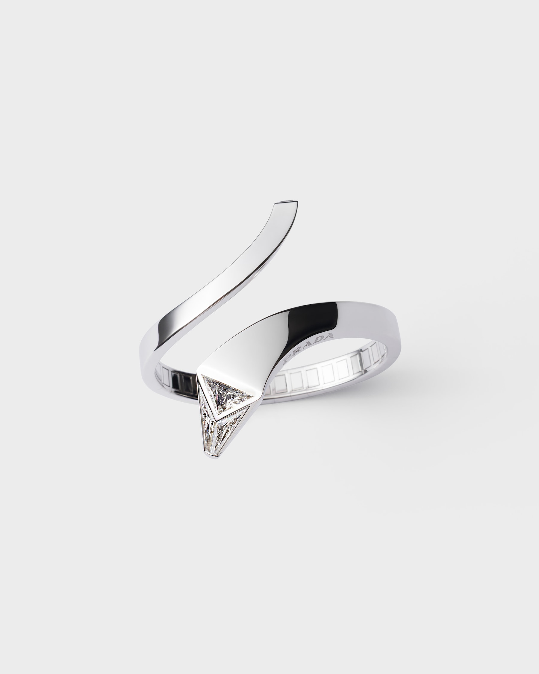 White Gold/ White Eternal Gold Snake Bracelet In White Gold And ...