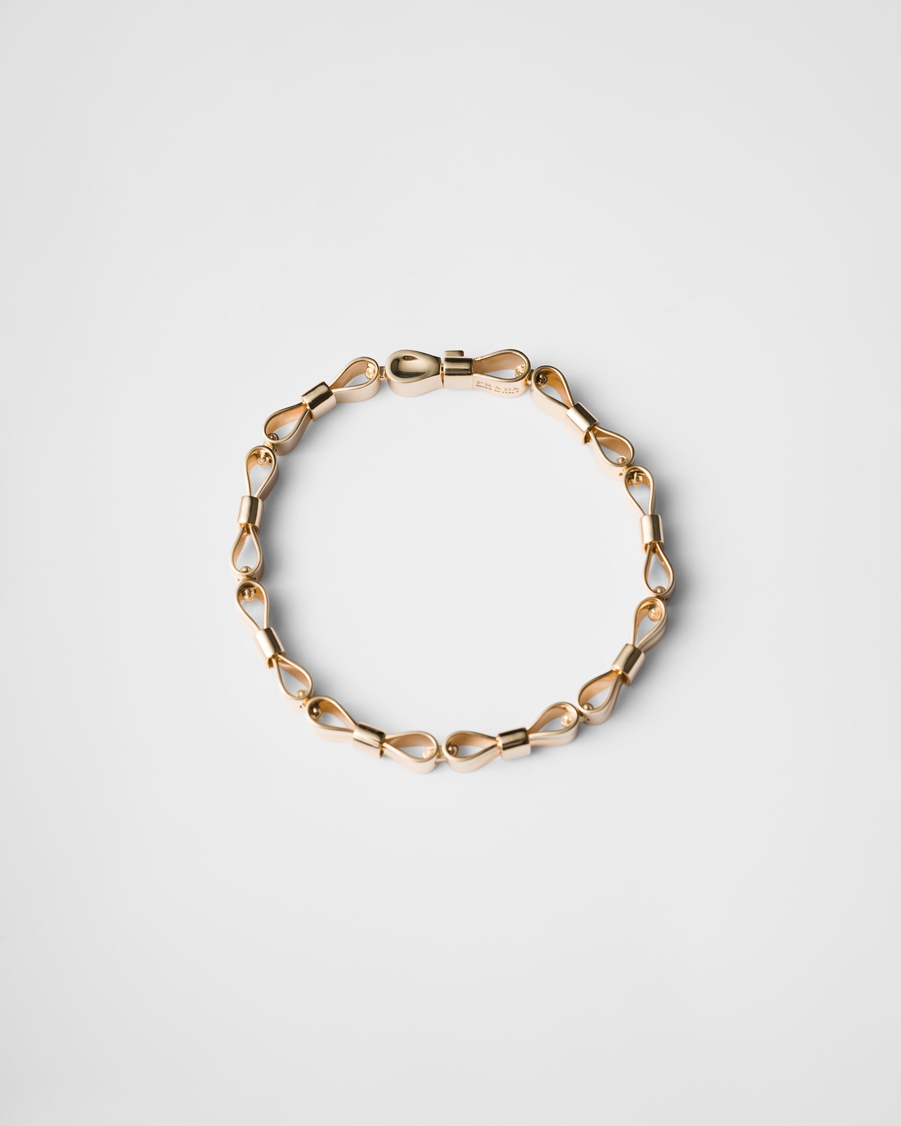 Gold Eternal Gold Bow Bracelet - Yellow Gold | PRADA