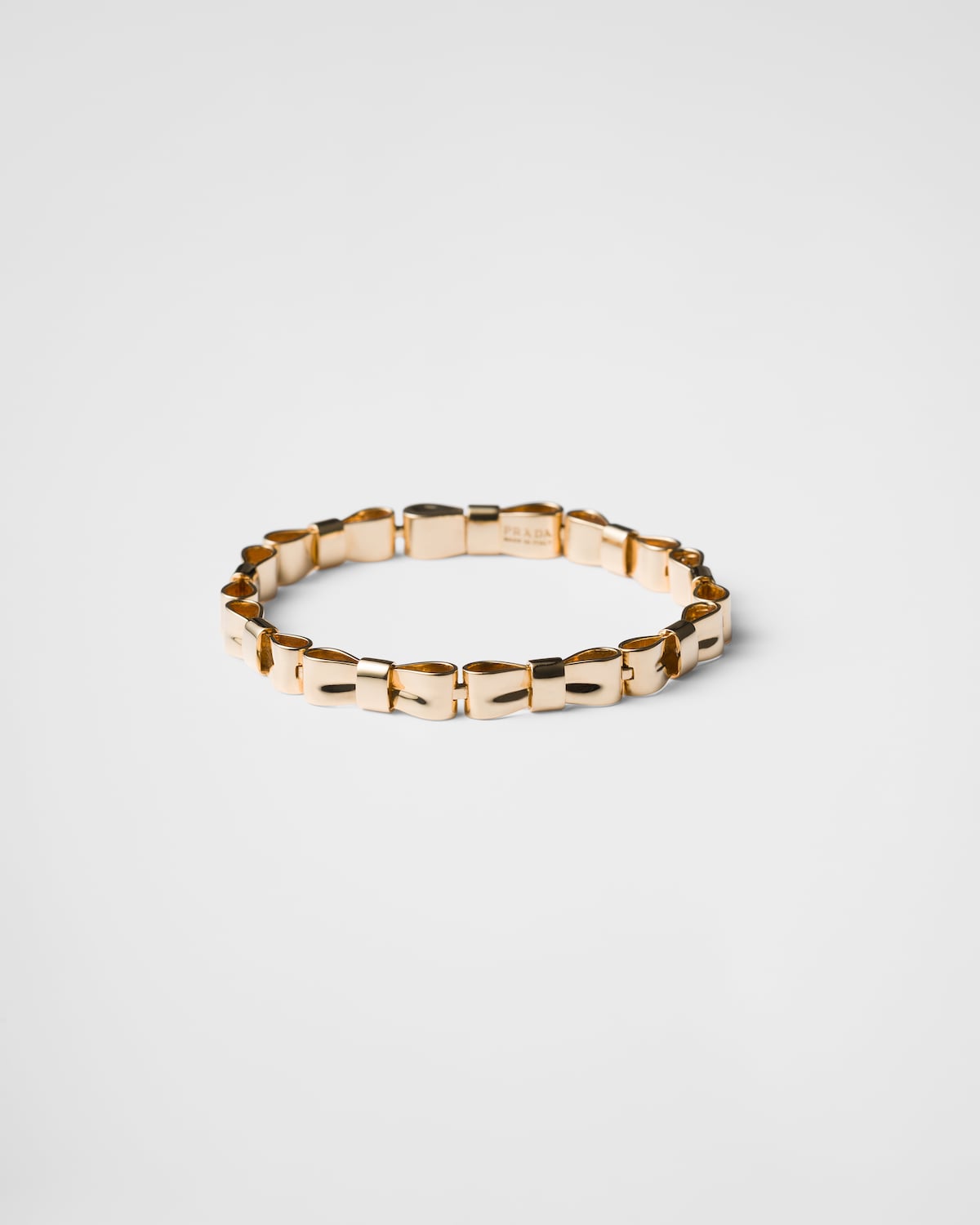 Gold Eternal Gold Bow Bracelet - Yellow Gold | PRADA