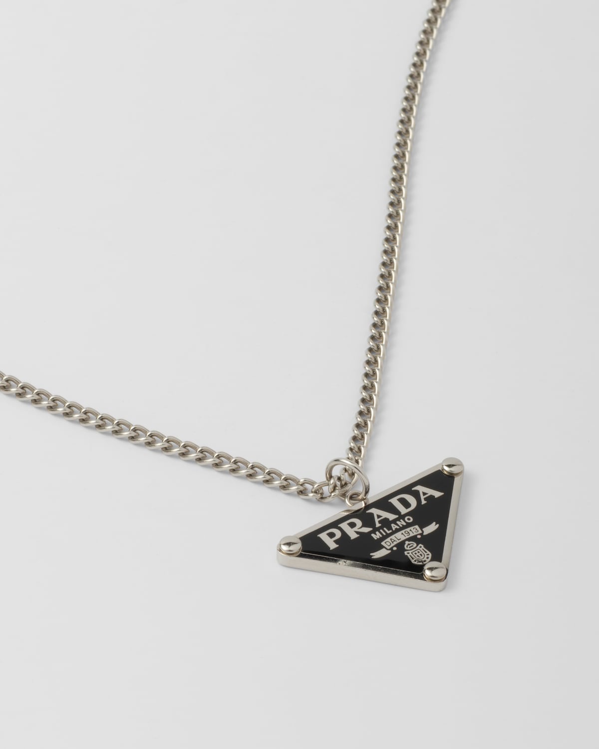 Black Prada Symbole Necklace | PRADA