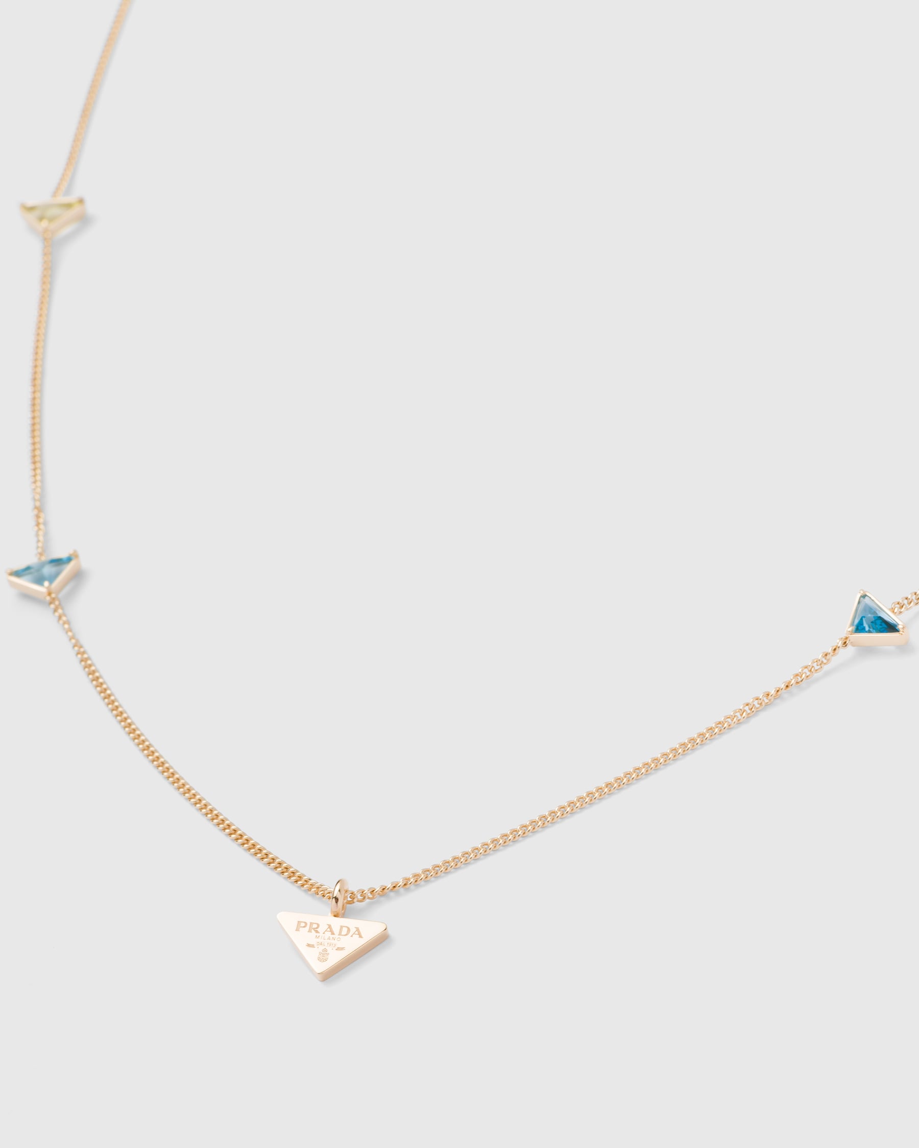 Gold/multicolor Eternal Gold Necklace In Yellow Gold With Semi-precious ...