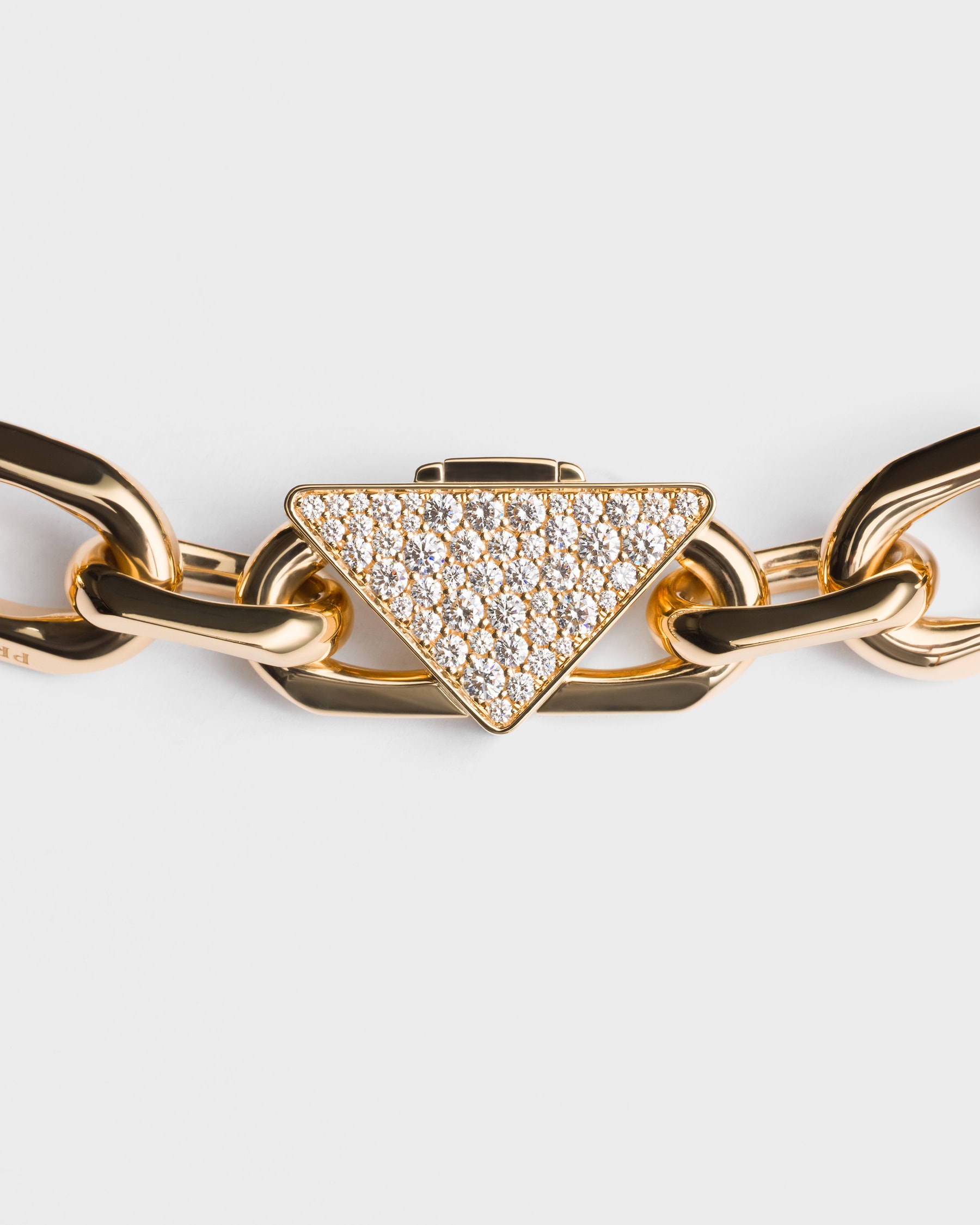 Gold/white Eternal Gold Chain Necklace In Yellow Gold With Diamonds | PRADA