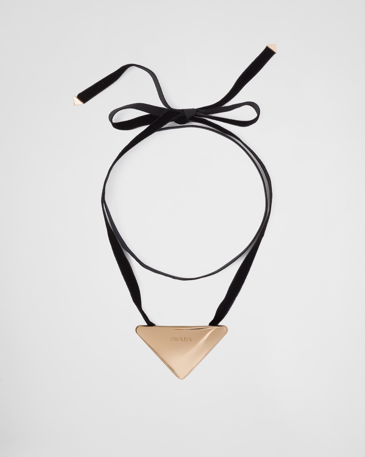 Gold Eternal Gold Choker With Large Pendant In Yellow Gold | PRADA