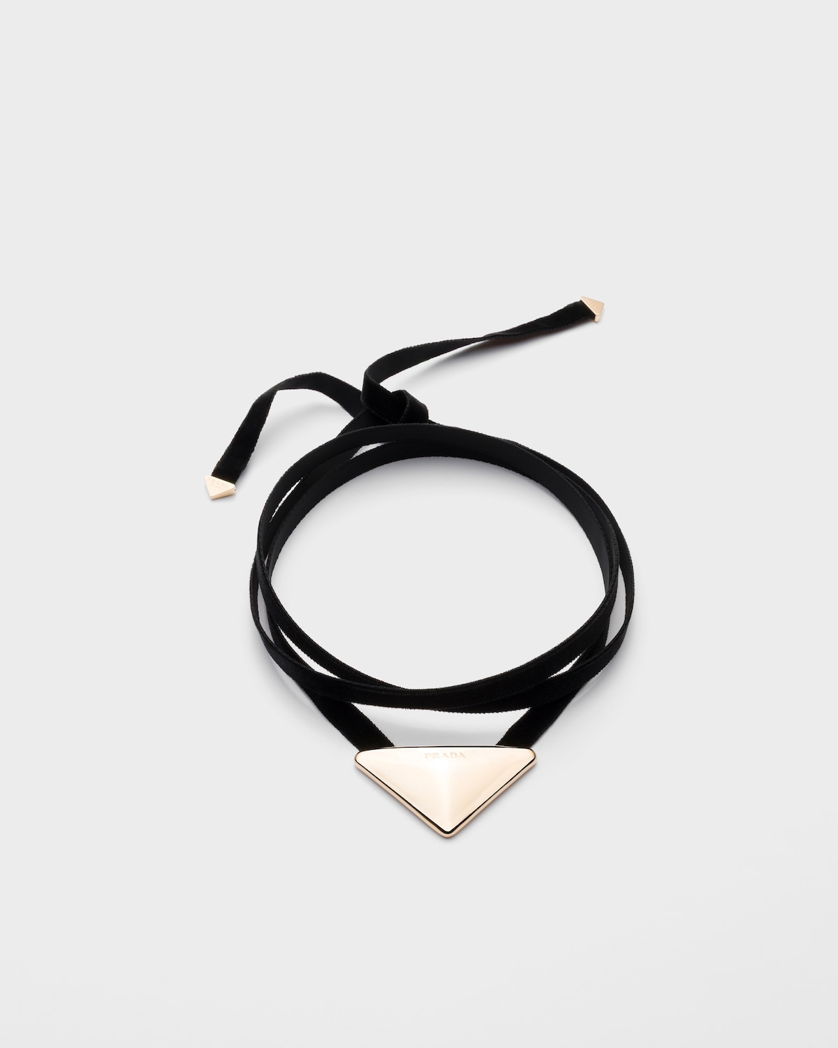 Gold Eternal Gold Choker With Medium Pendant In Yellow Gold | PRADA