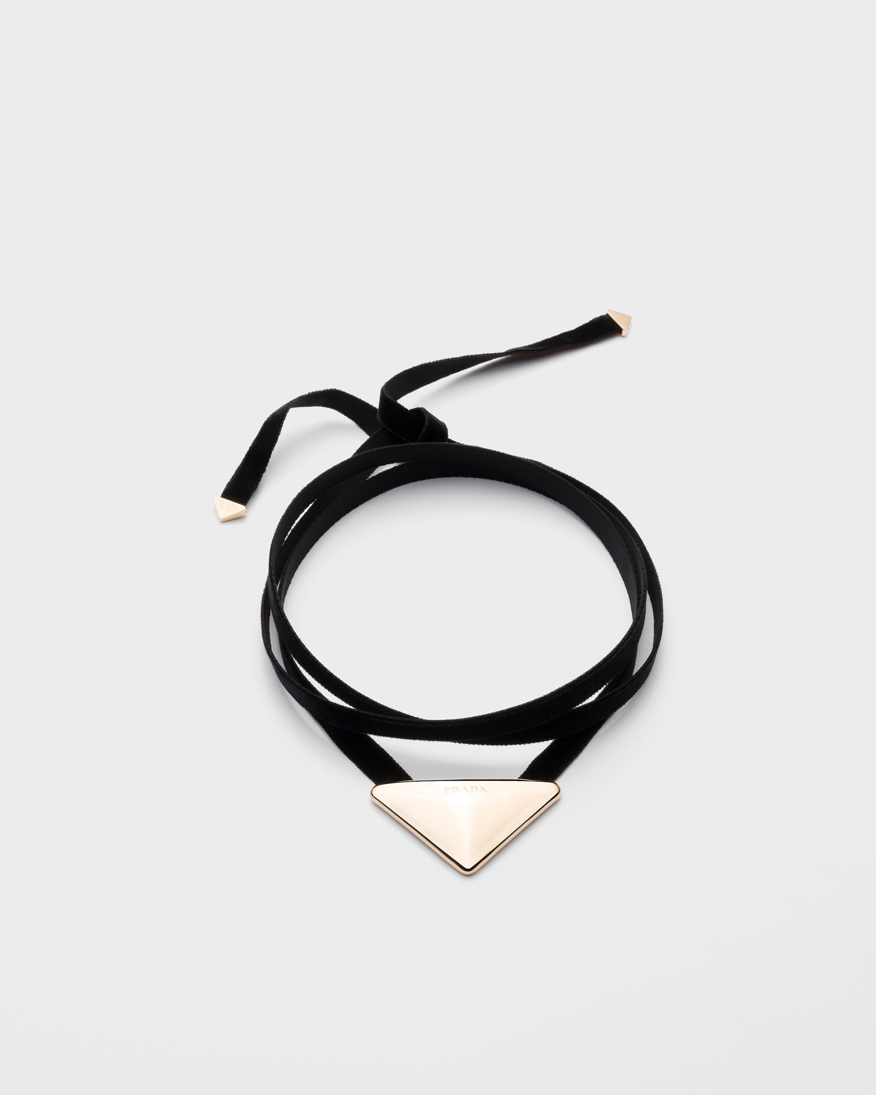 Gold Eternal Gold Choker With Medium Pendant In Yellow Gold | PRADA