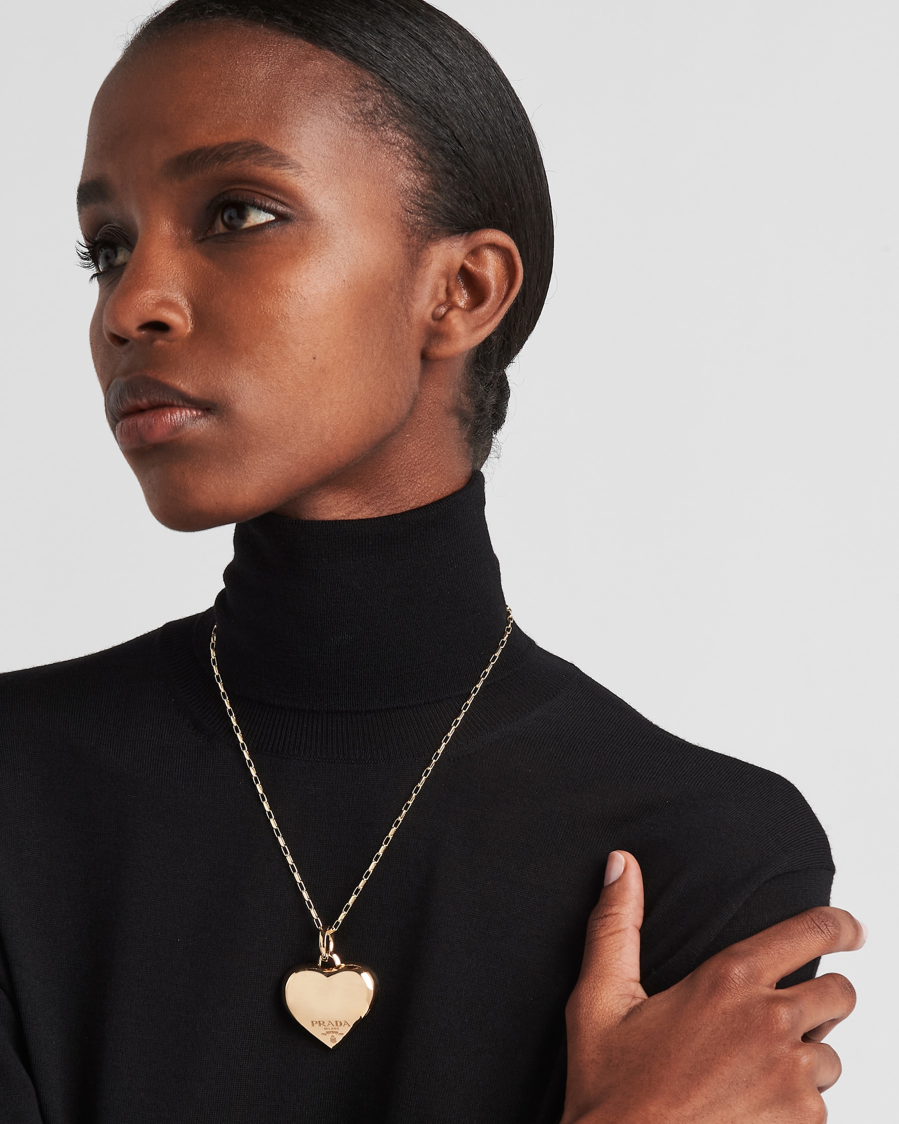 Gold Eternal Gold Medium Pendant Necklace In Yellow Gold | PRADA ...