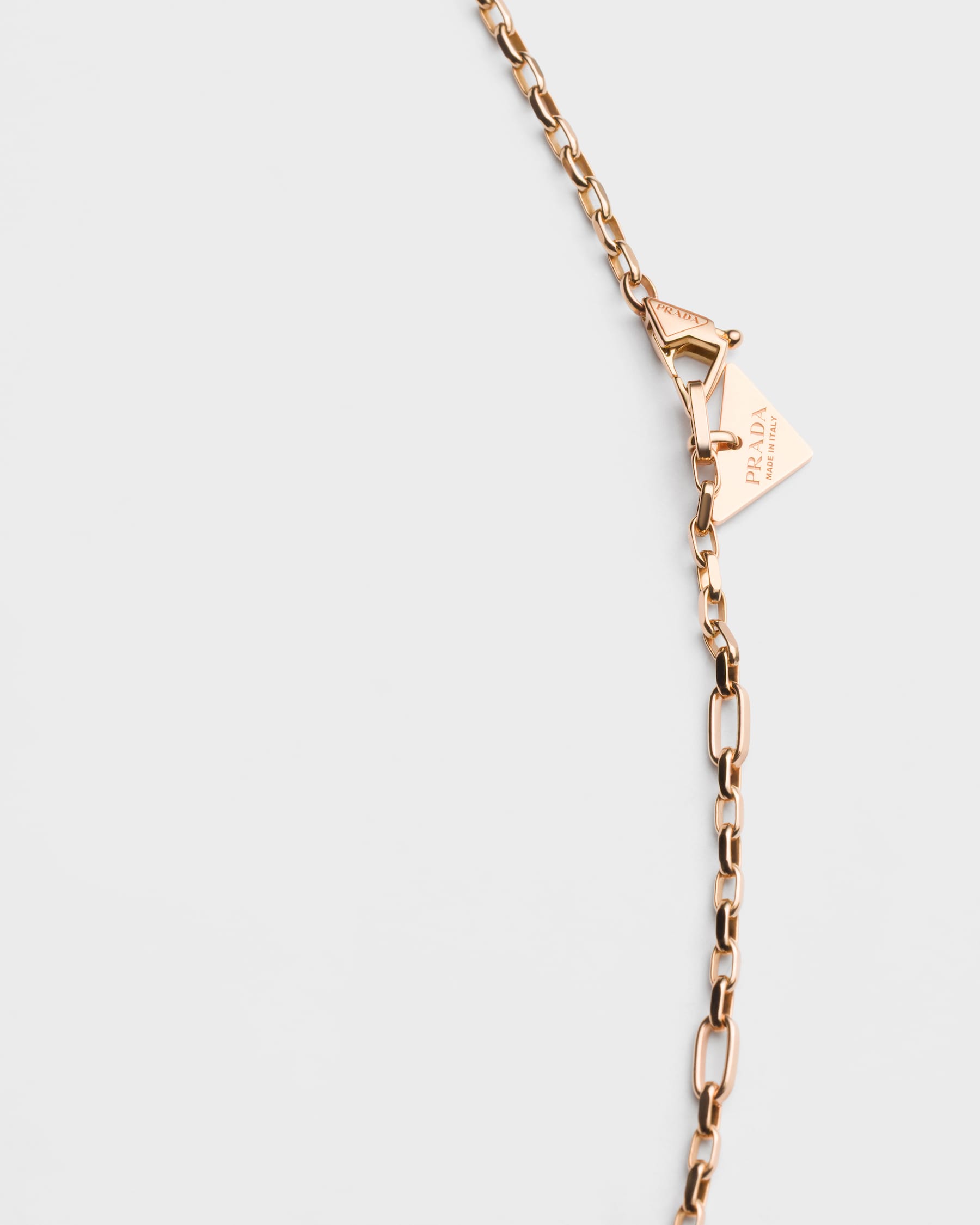 Rose Gold Eternal Gold Necklace In Pink Gold With Nano Triangle Pendant ...