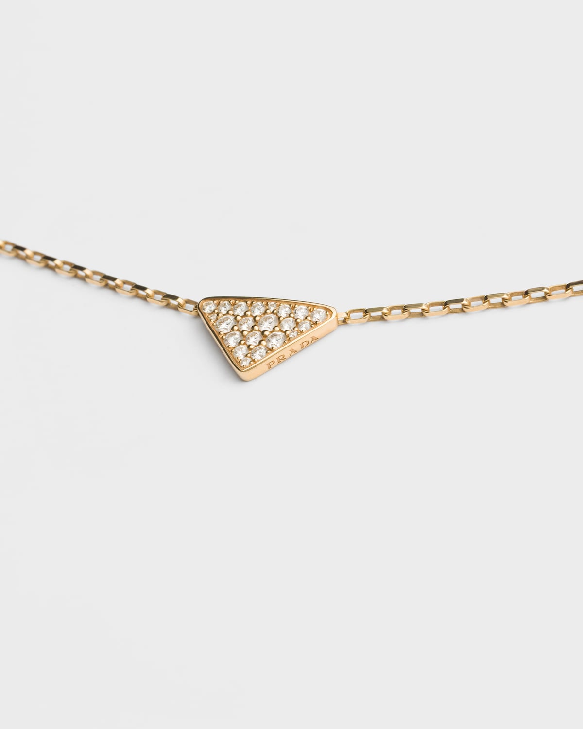Gold/white Eternal Gold Micro Triangle Pendant Necklace In Yellow Gold ...