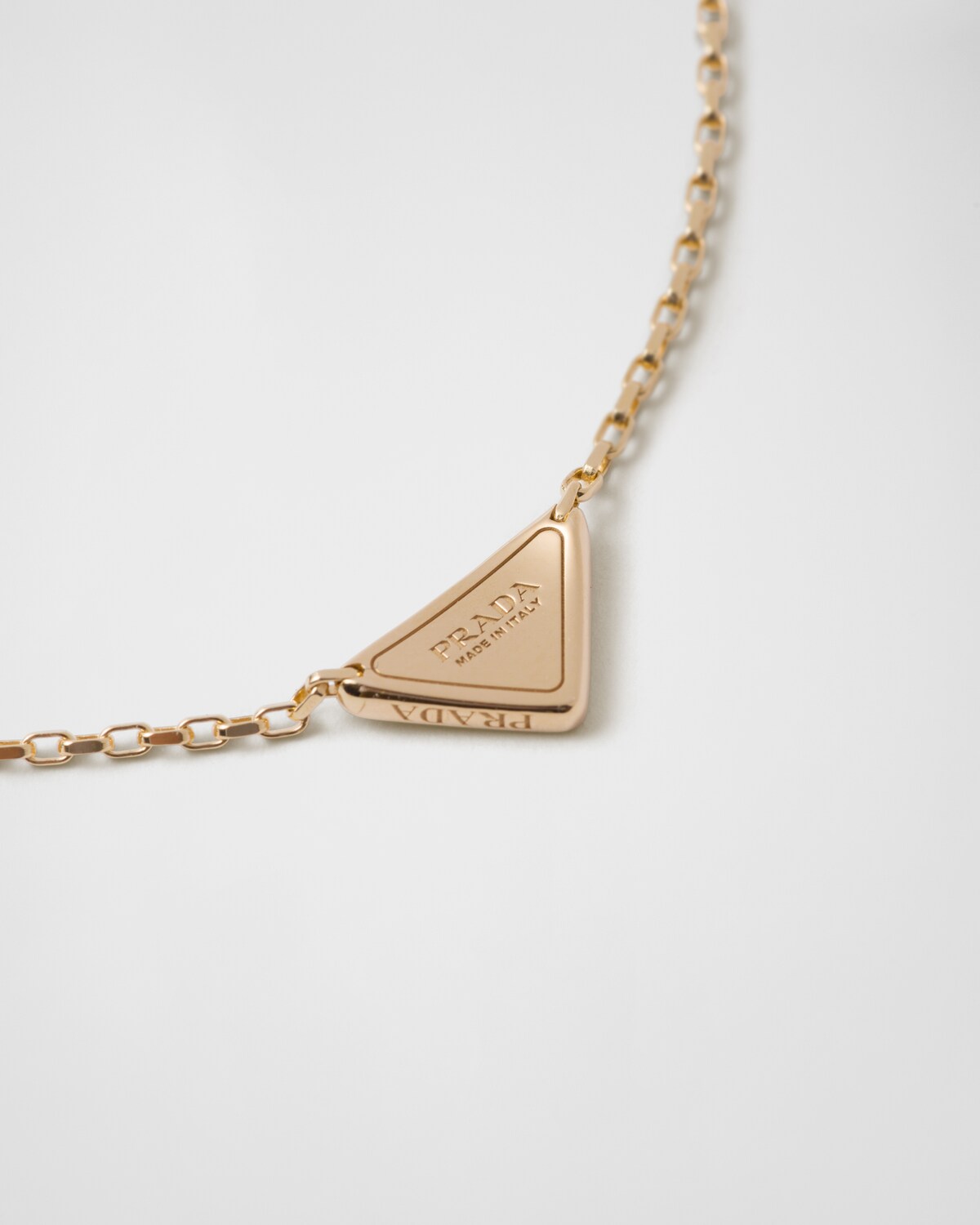 Gold/white Eternal Gold Micro Triangle Pendant Necklace In Yellow Gold ...