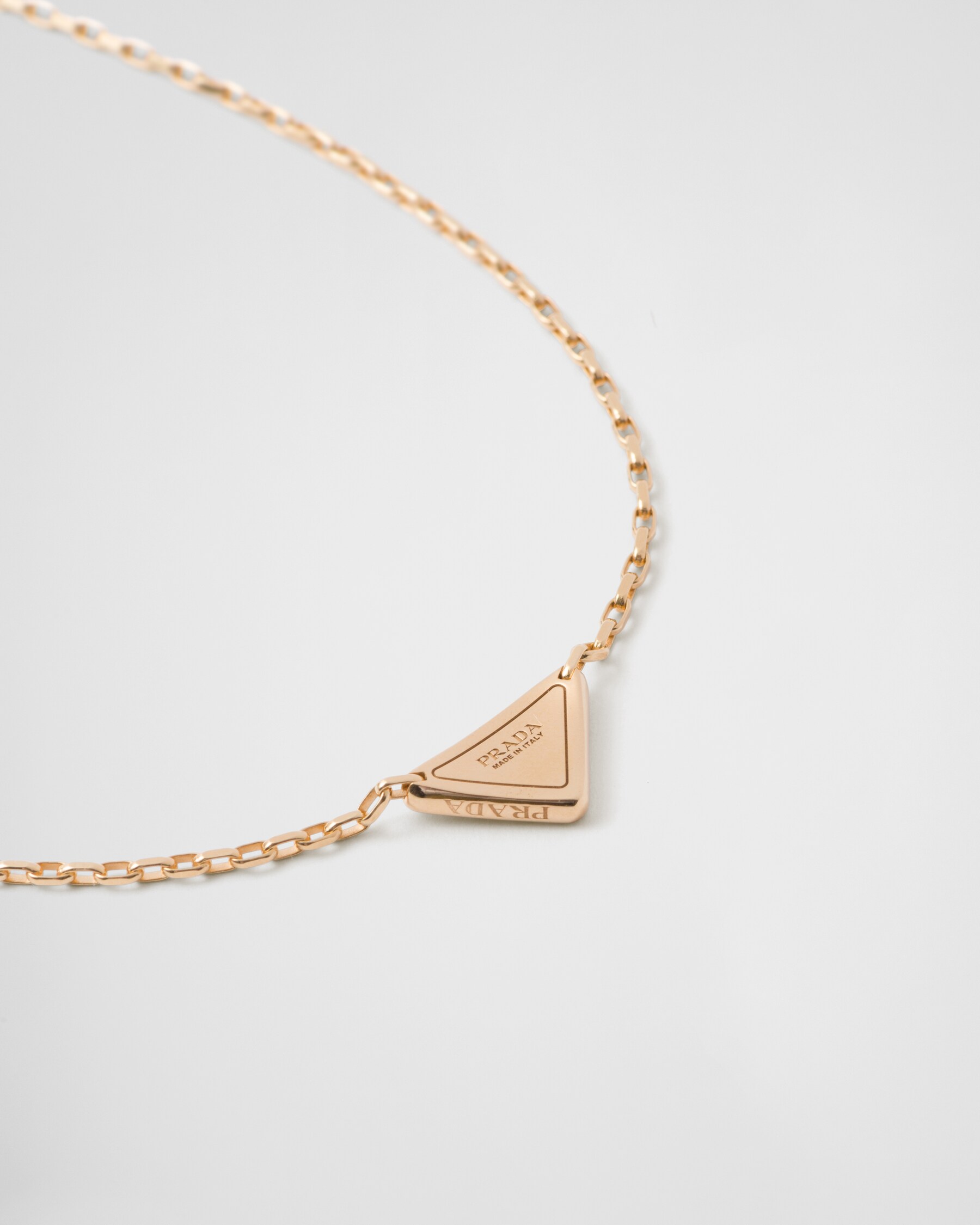 Gold/white Eternal Gold Eternal Mini Triangle Pendant Necklace In ...