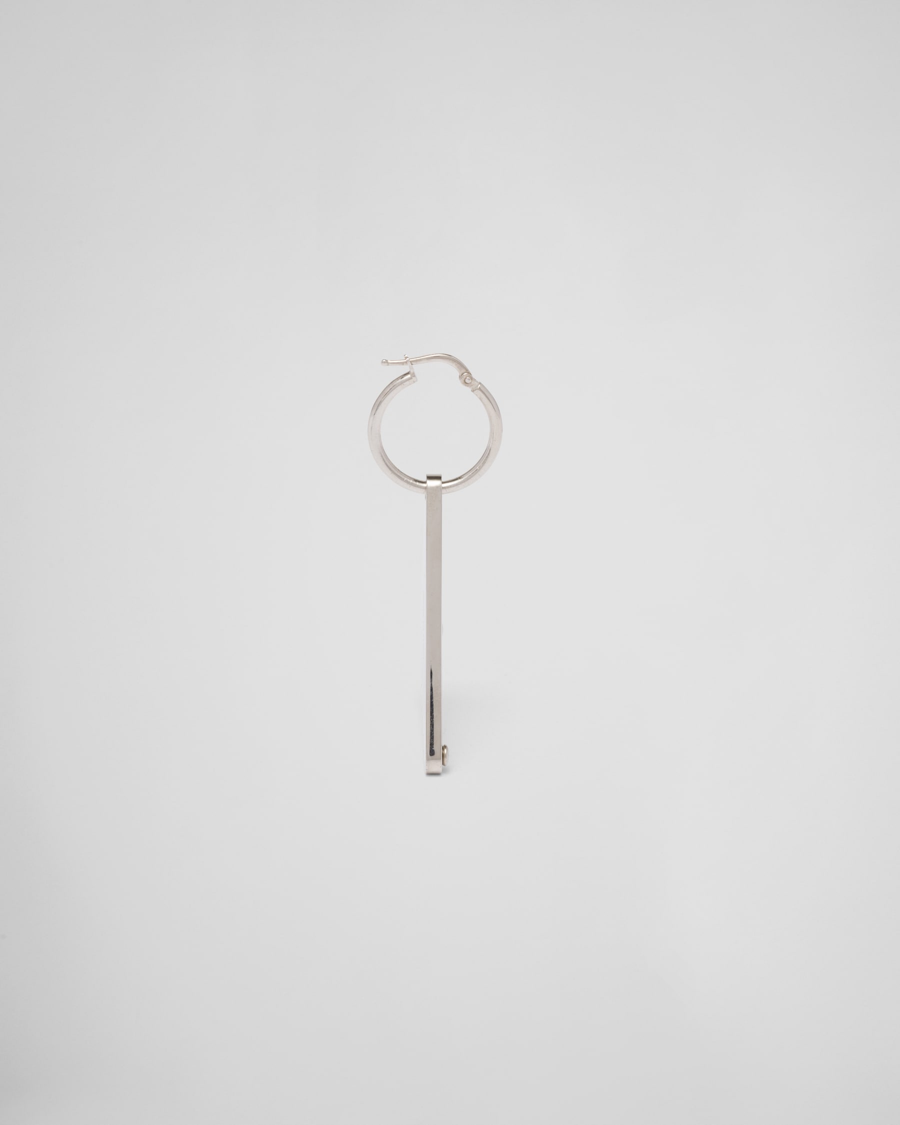 Black Prada Symbole Pendant Left Earring | PRADA