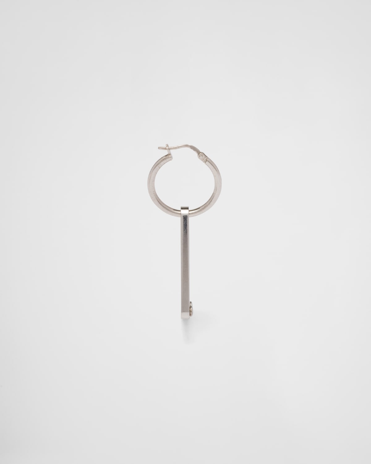 Black Prada Symbole Pendant Right Earring | PRADA