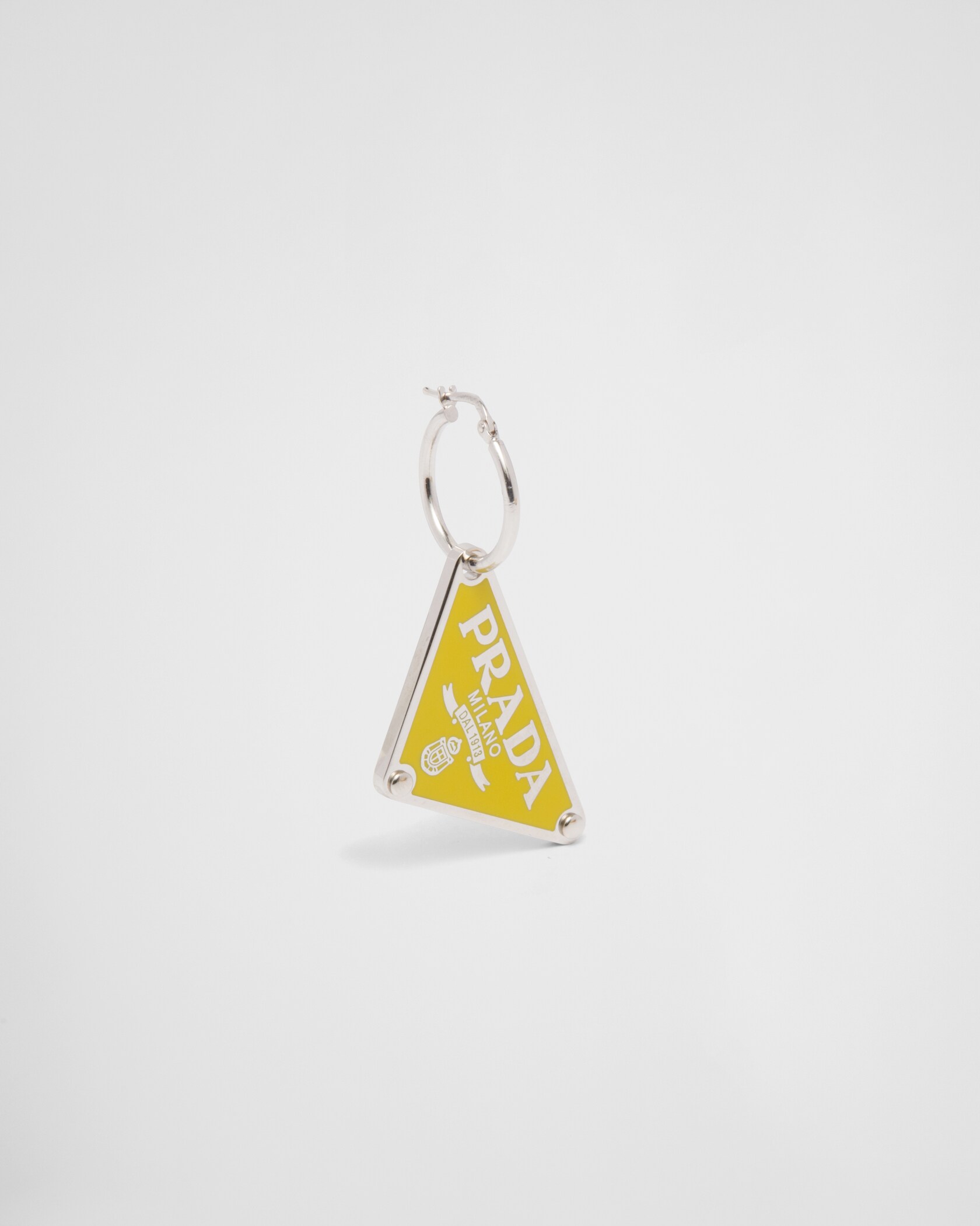 Yellow Prada Symbole Pendant Right Earring | PRADA