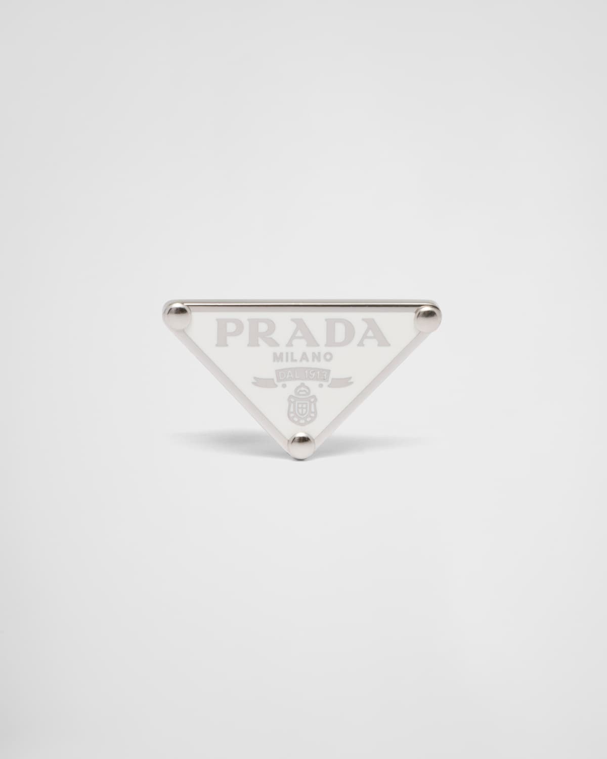 White Prada Symbole Single Right Earring | PRADA