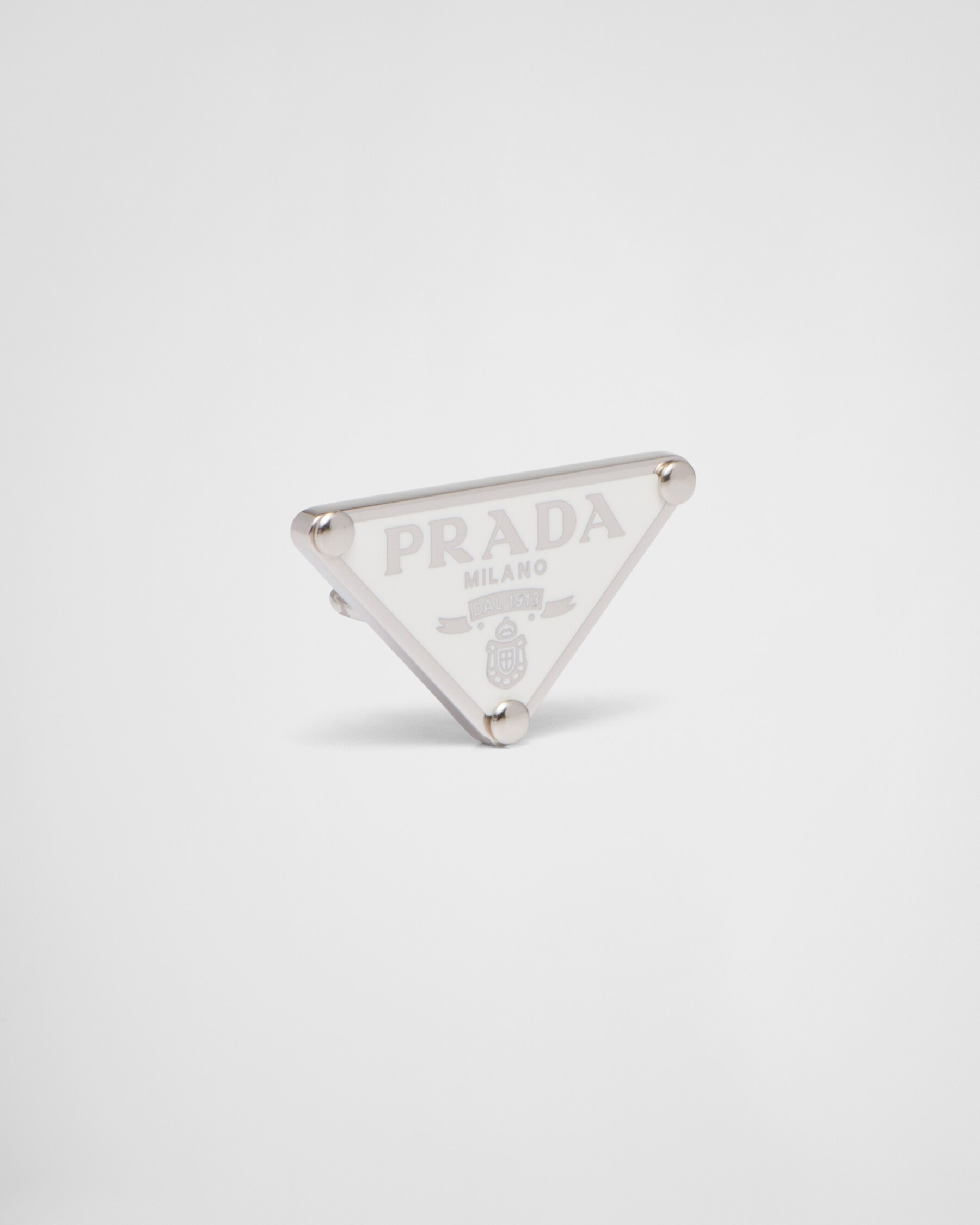 White Prada Symbole Single Right Earring | PRADA