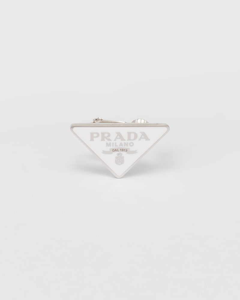 White Prada Symbole Clip Right Earring | PRADA