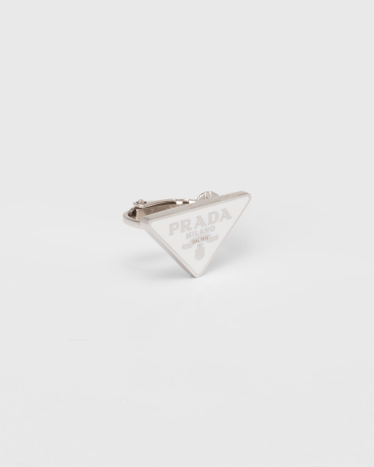 White Prada Symbole Clip Right Earring | PRADA