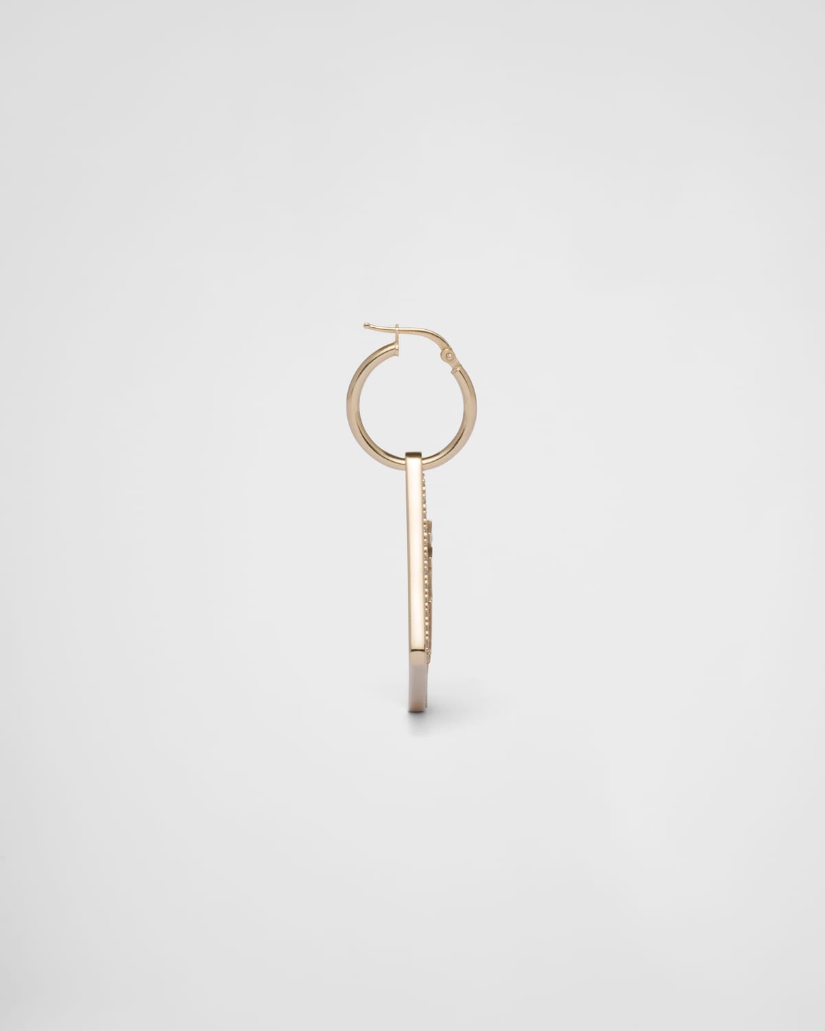 Gold/crystal Crystal Logo Jewels Right Earring | PRADA