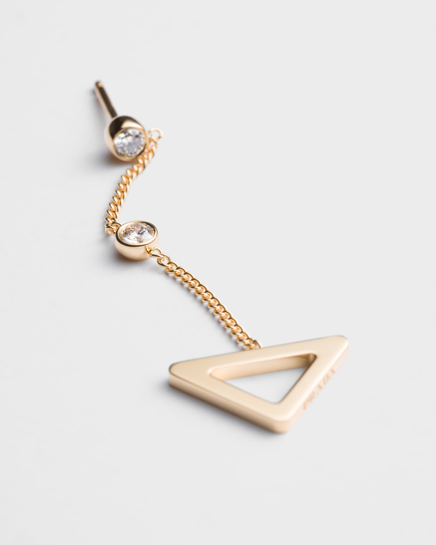 Gold/white Eternal Gold Cut-out Drop Earrings In Yellow Gold With ...