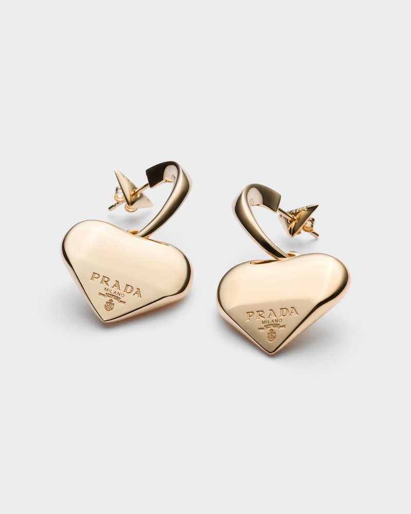 Gold Eternal Gold Small Drop Earrings In Yellow Gold | PRADA