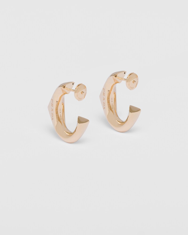 Gold Eternal Gold Small Earrings In Yellow Gold | PRADA