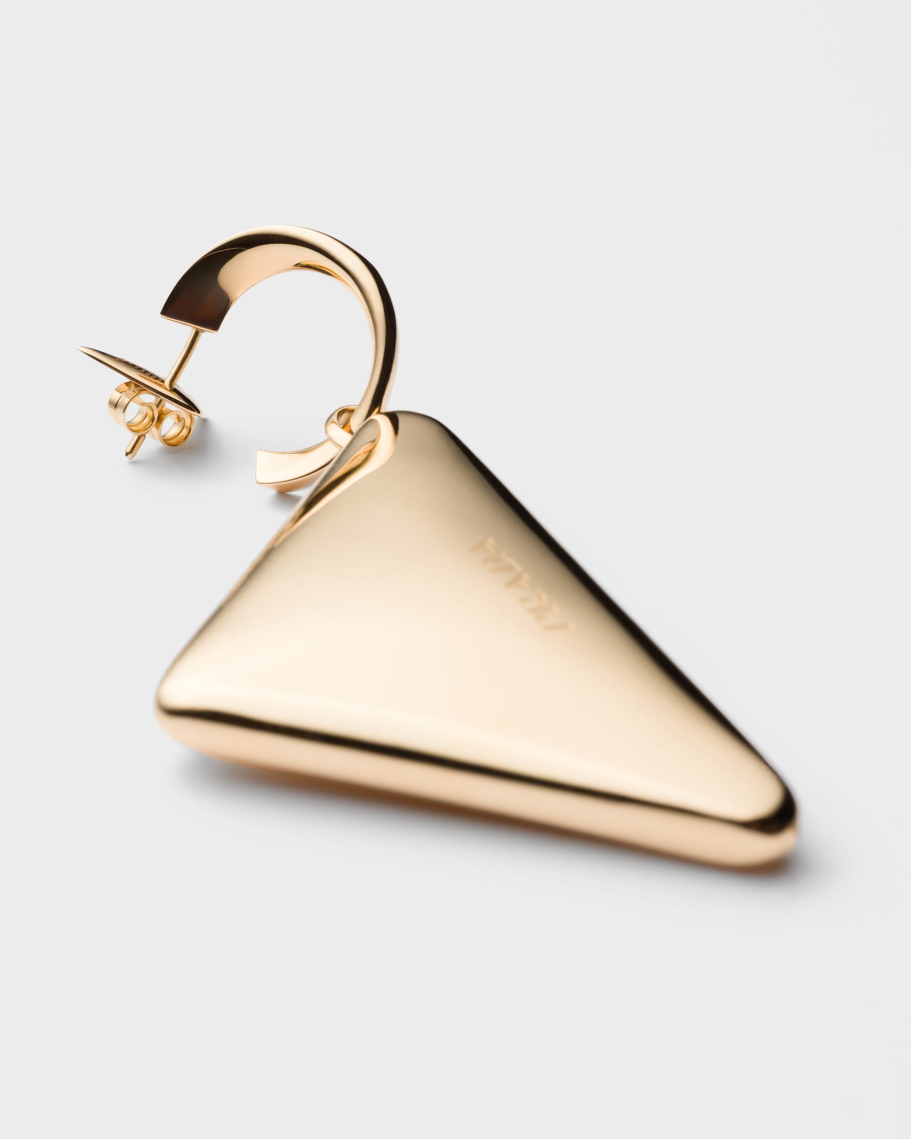 Gold Eternal Gold Medium Drop Earrings In Yellow Gold | PRADA