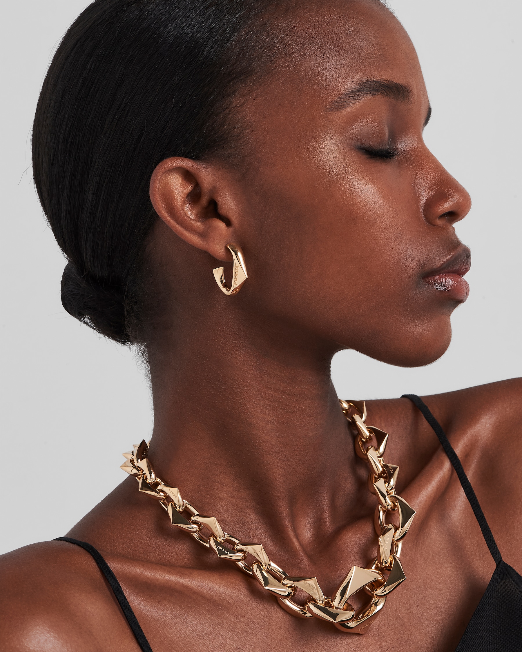 Gold Eternal Gold Small Earrings In Yellow Gold | PRADA