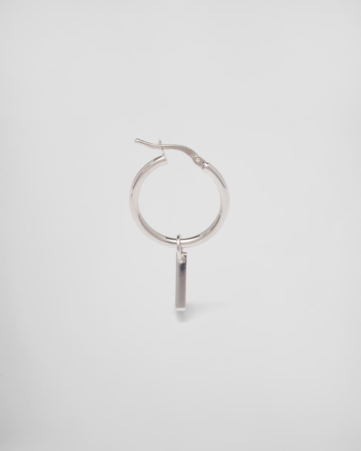 White Prada Symbole Drop Earrings | PRADA