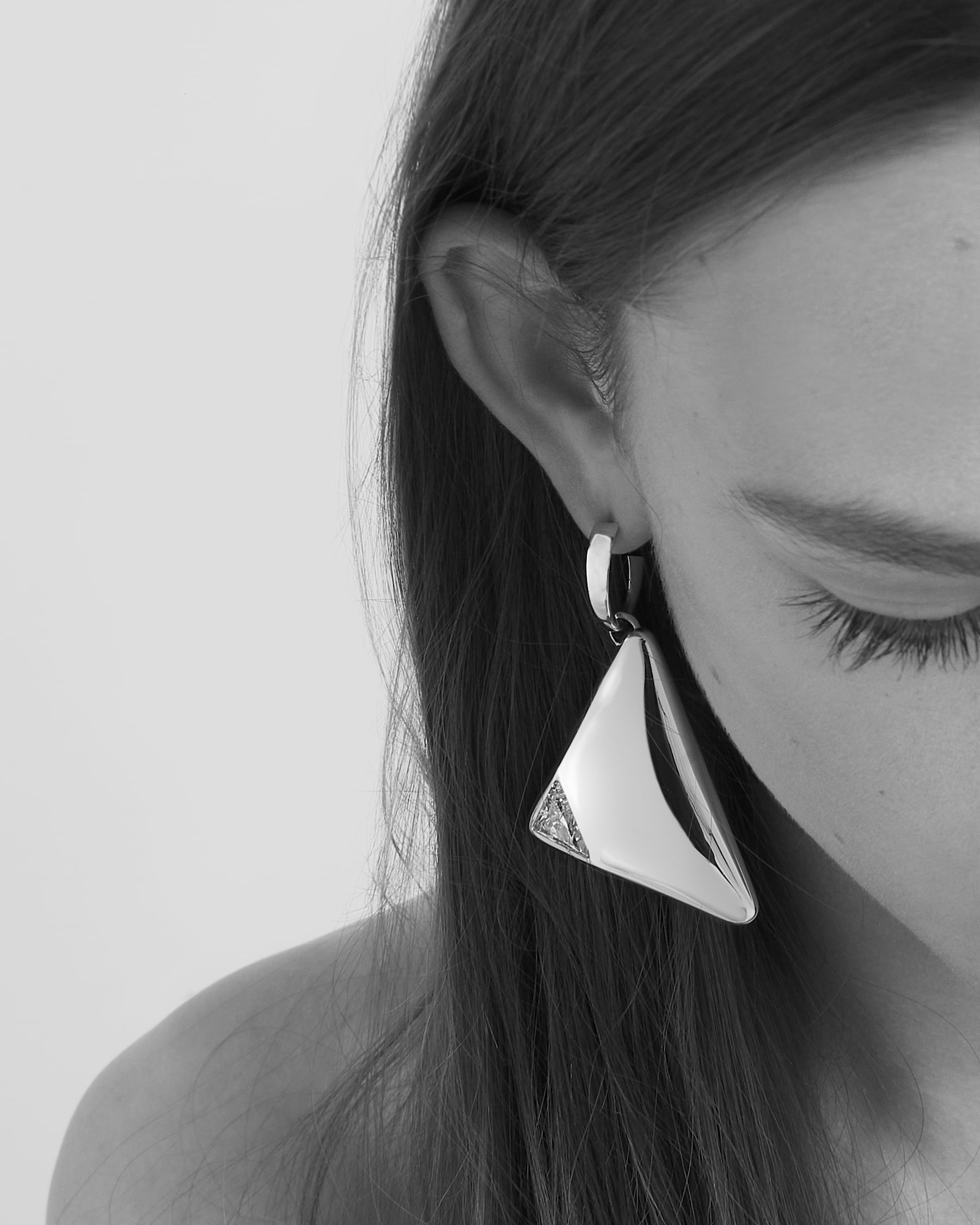 Gold/white Eternal Gold Single Pendant Earring In Yellow Gold And ...