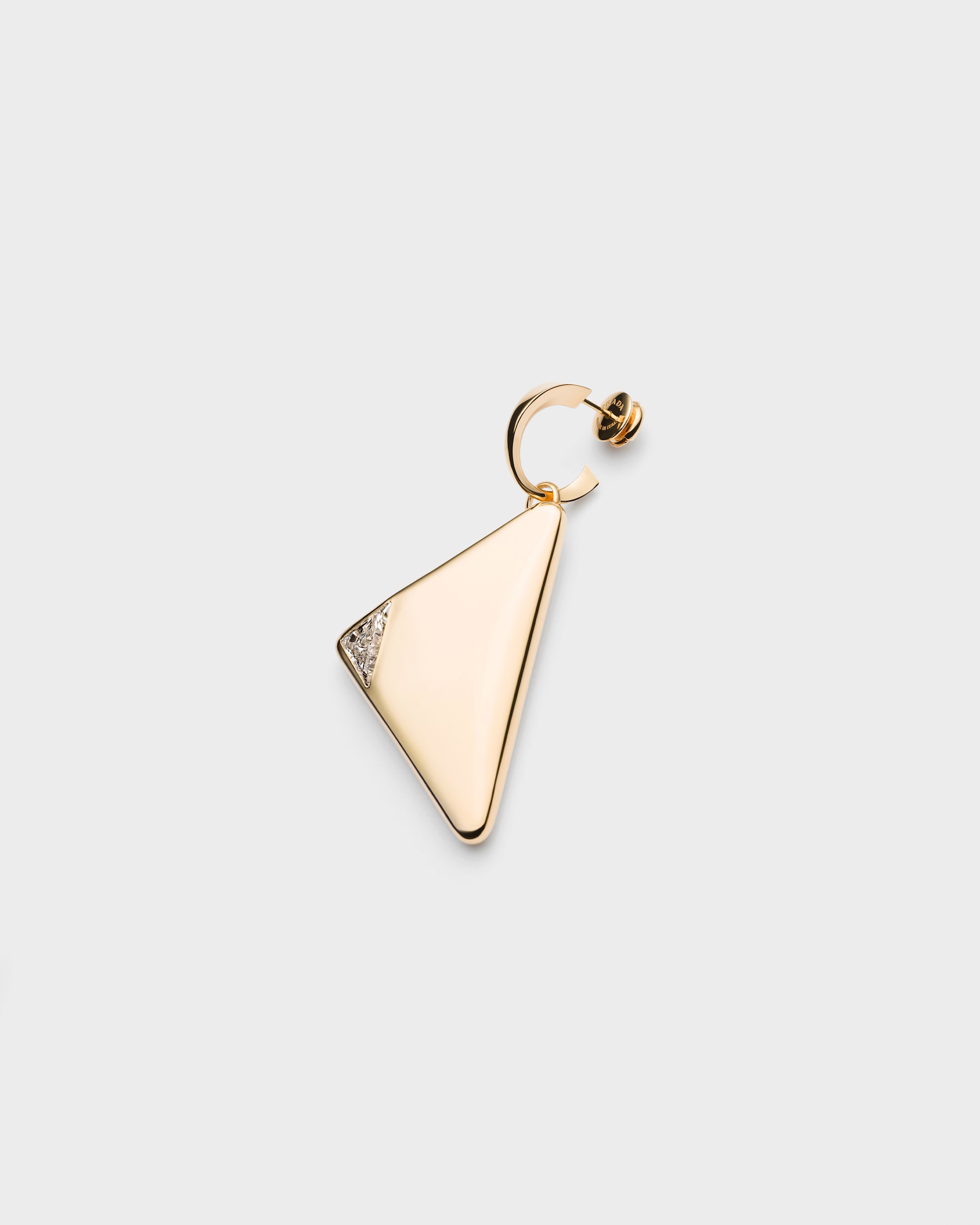 Gold/white Eternal Gold Single Pendant Earring In Yellow Gold And ...