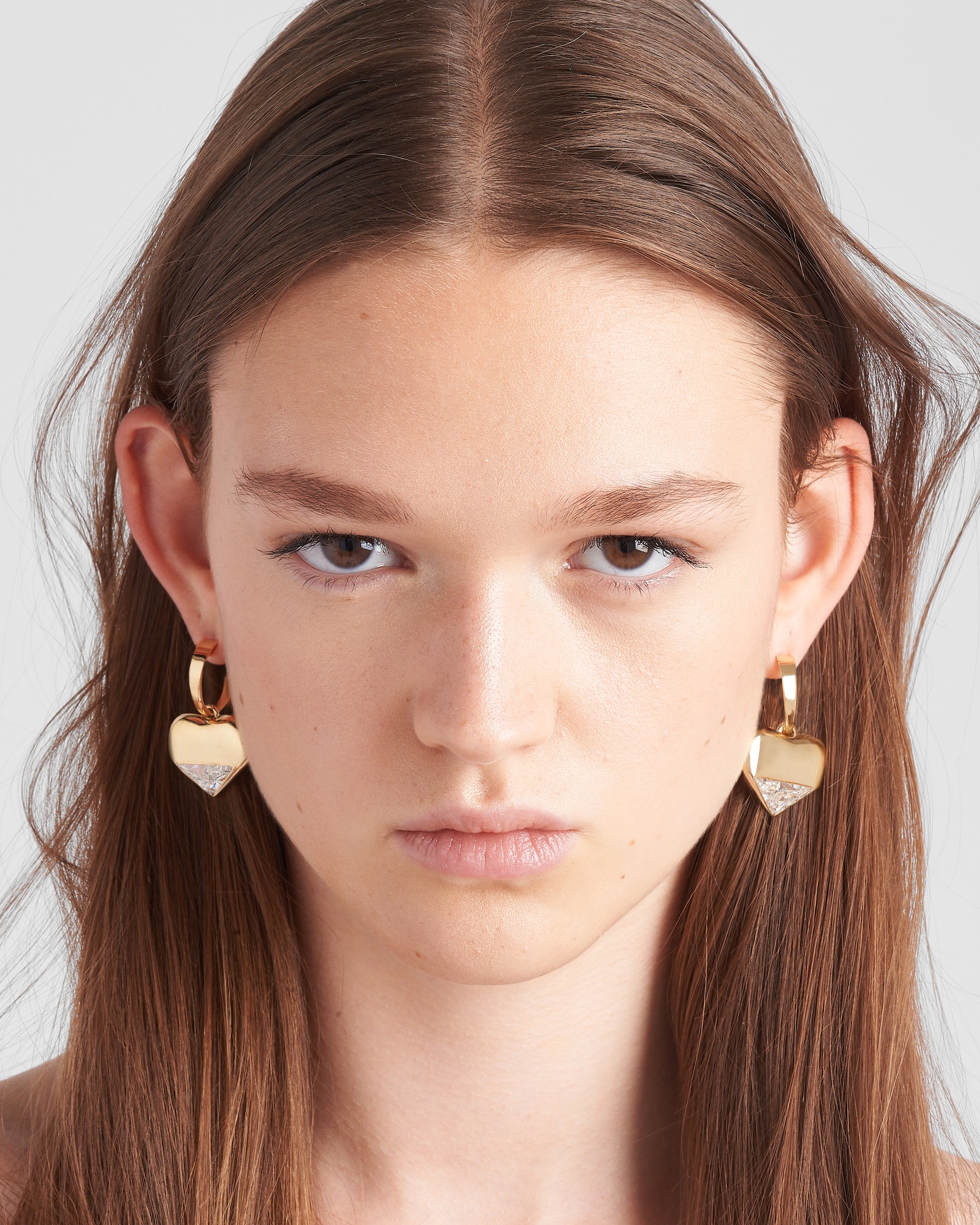 Gold/white Eternal Gold Pendant Earrings In Yellow Gold And Laboratory ...