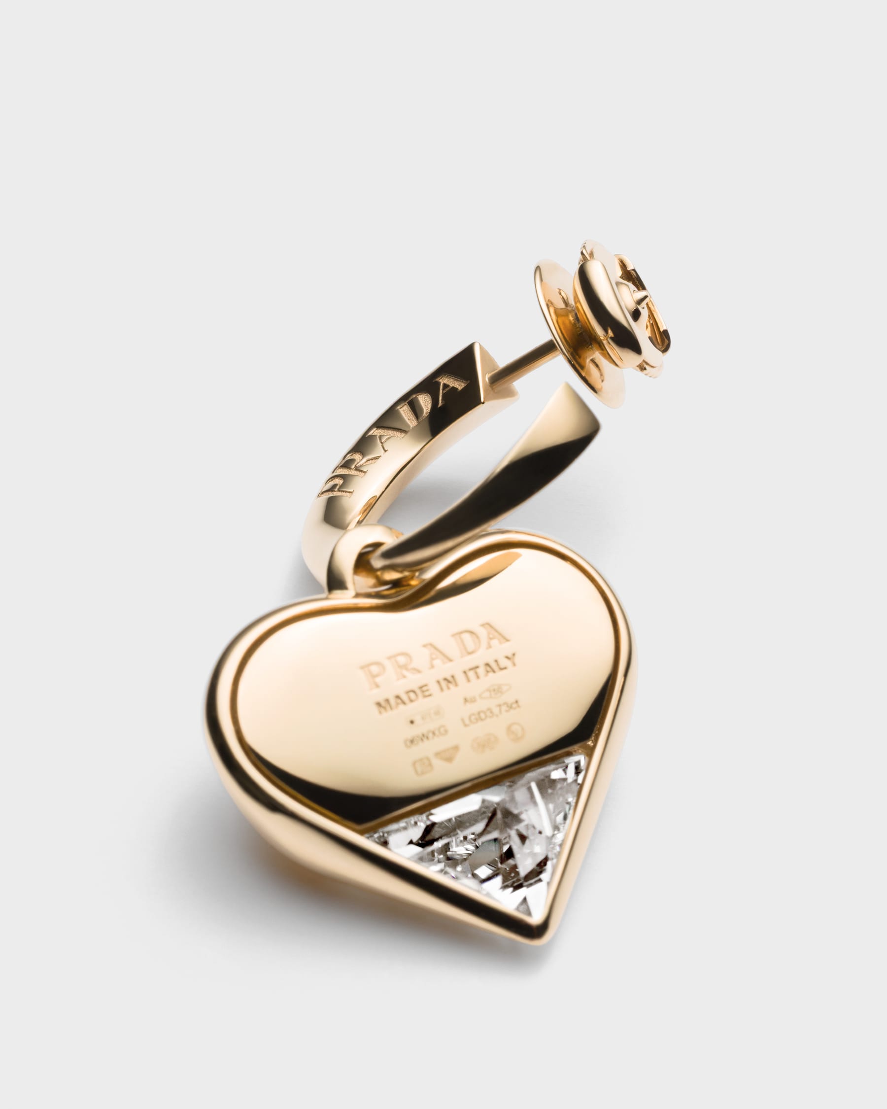 Gold/white Eternal Gold Pendant Earrings In Yellow Gold And Laboratory ...