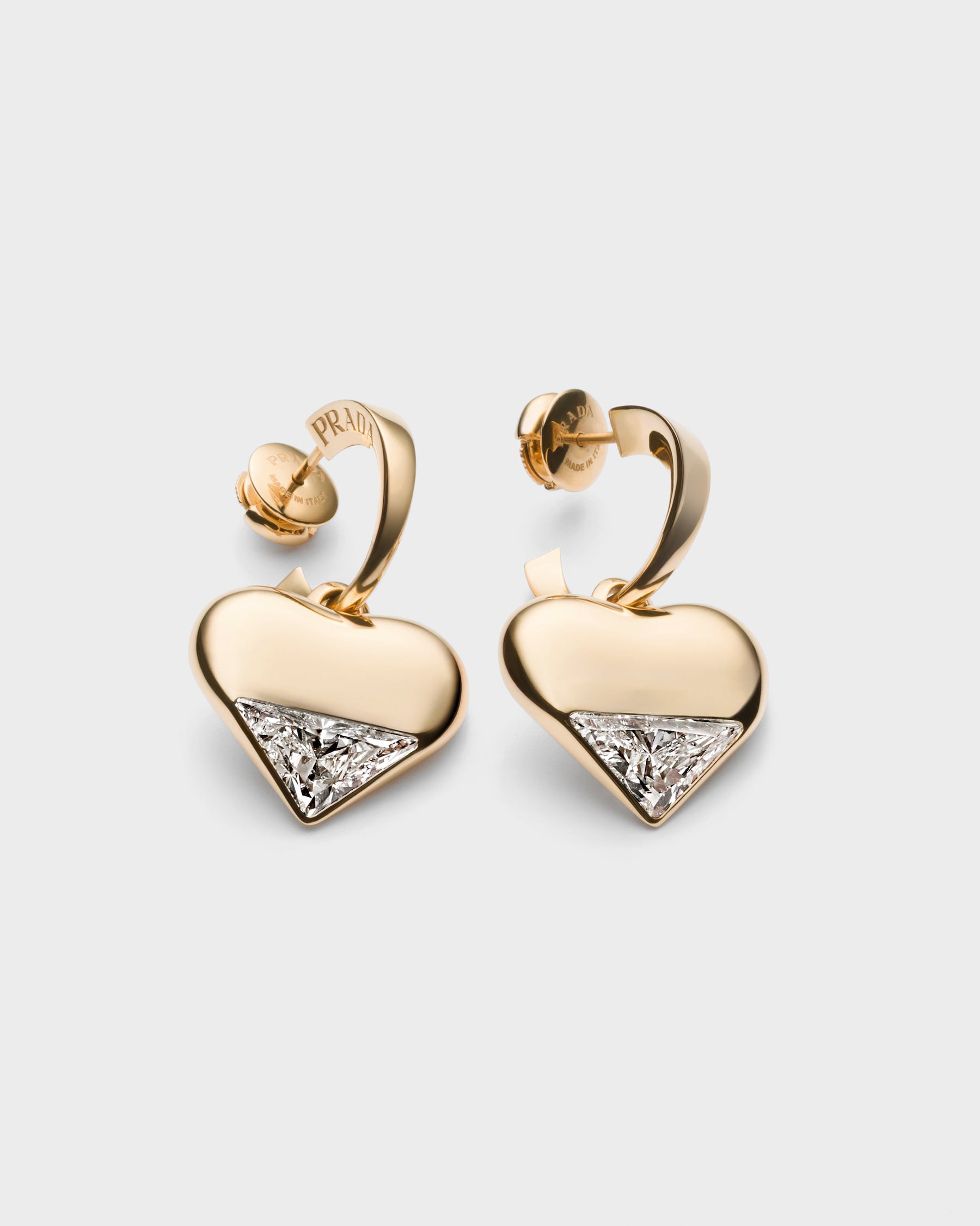 Gold/white Eternal Gold Pendant Earrings In Yellow Gold And Laboratory ...